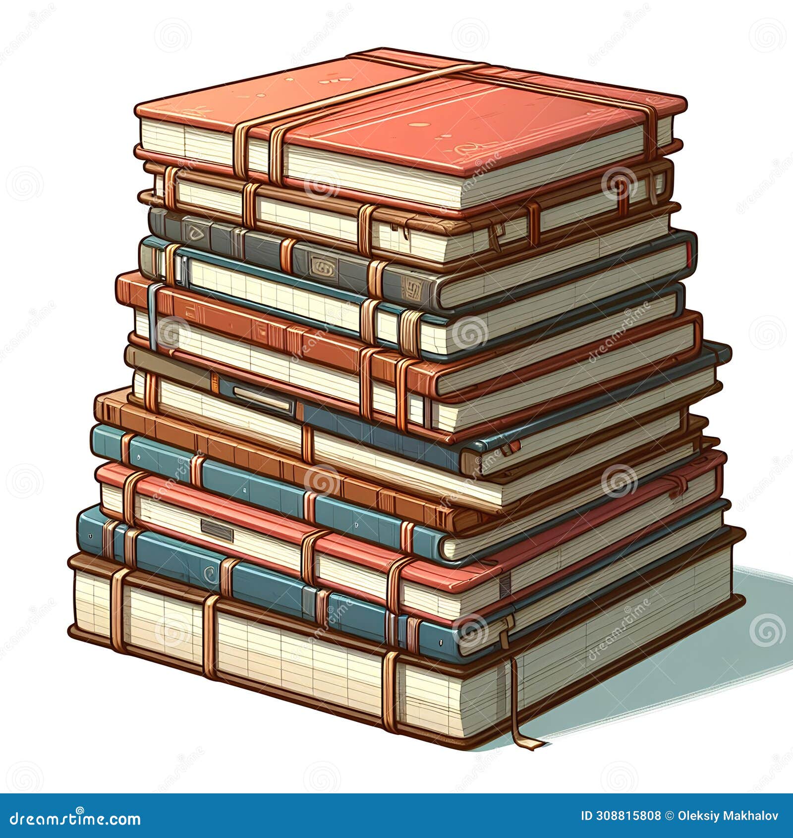 Stack of Notebooks Isolated on White Background Stock Illustration ... Stack of Notebooks Isolated on White Background Stock Illustration ...
