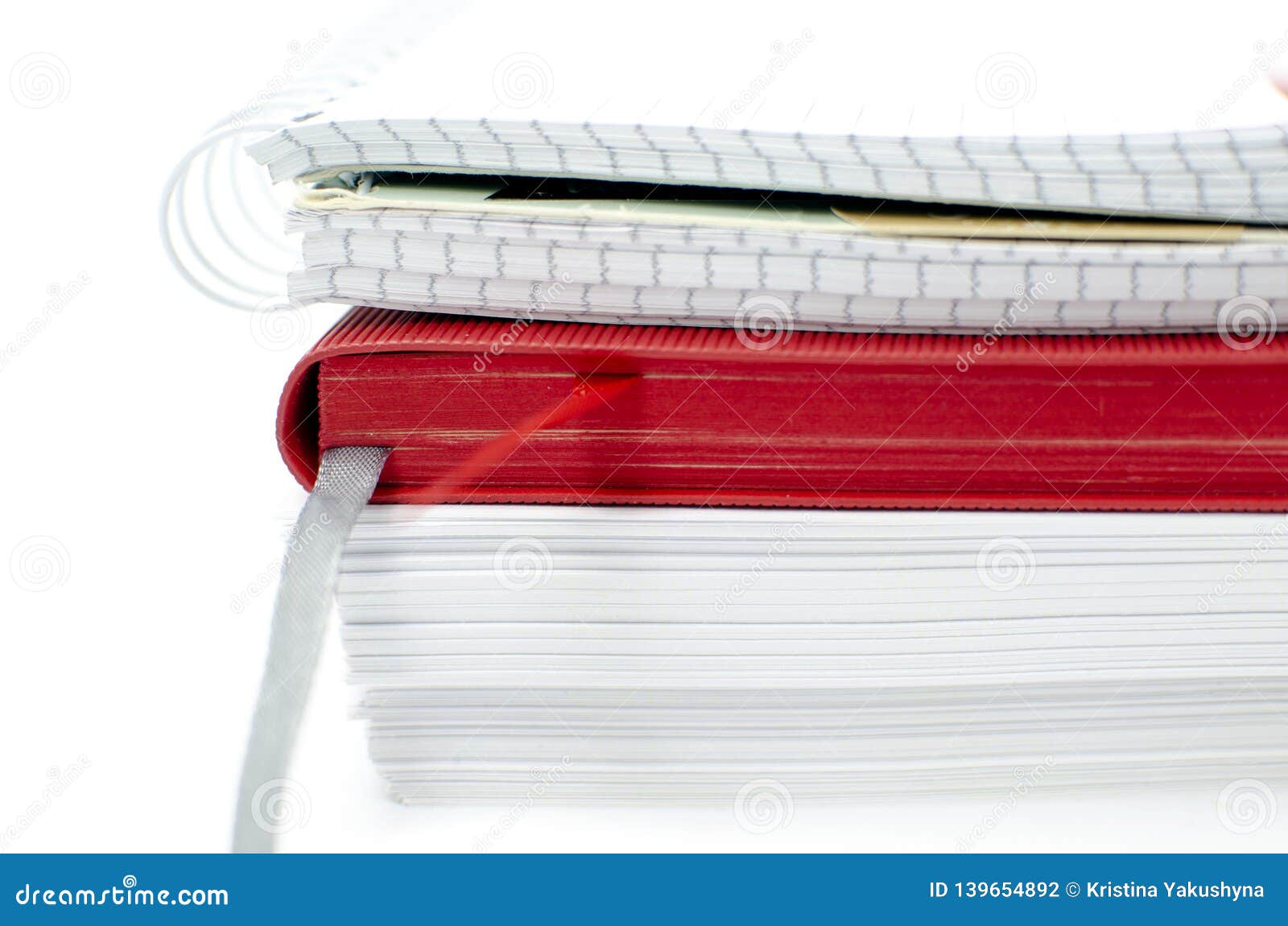 Stack of Notebooks is on a White Background Stock Photo - Image of ... Stack of Notebooks is on a White Background Stock Photo - Image of ...