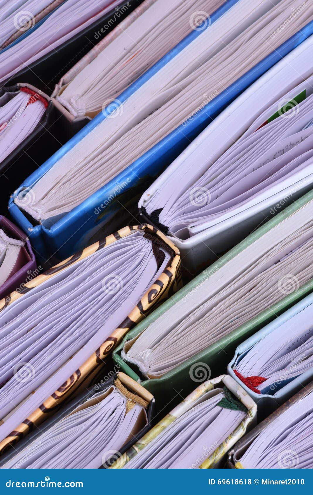 Stack of Notebooks, Work for Teacher Stock Photo - Image of color ...