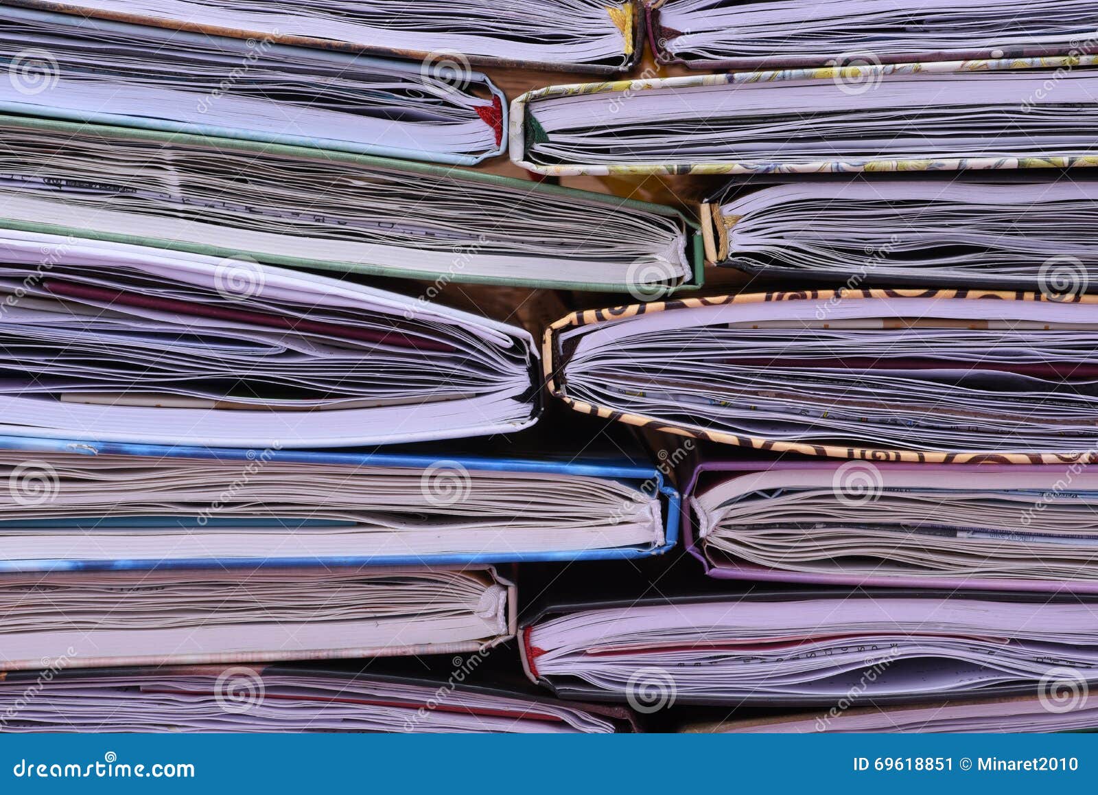 Stack of Notebooks, Work for Teacher Stock Image - Image of knowledge ...