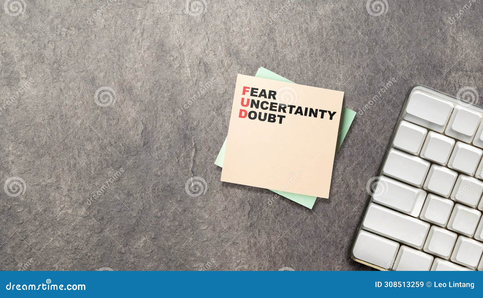 FUD Fear Uncertainty Doubt Symbol. Concept Words FUD Fear Uncertainty ...