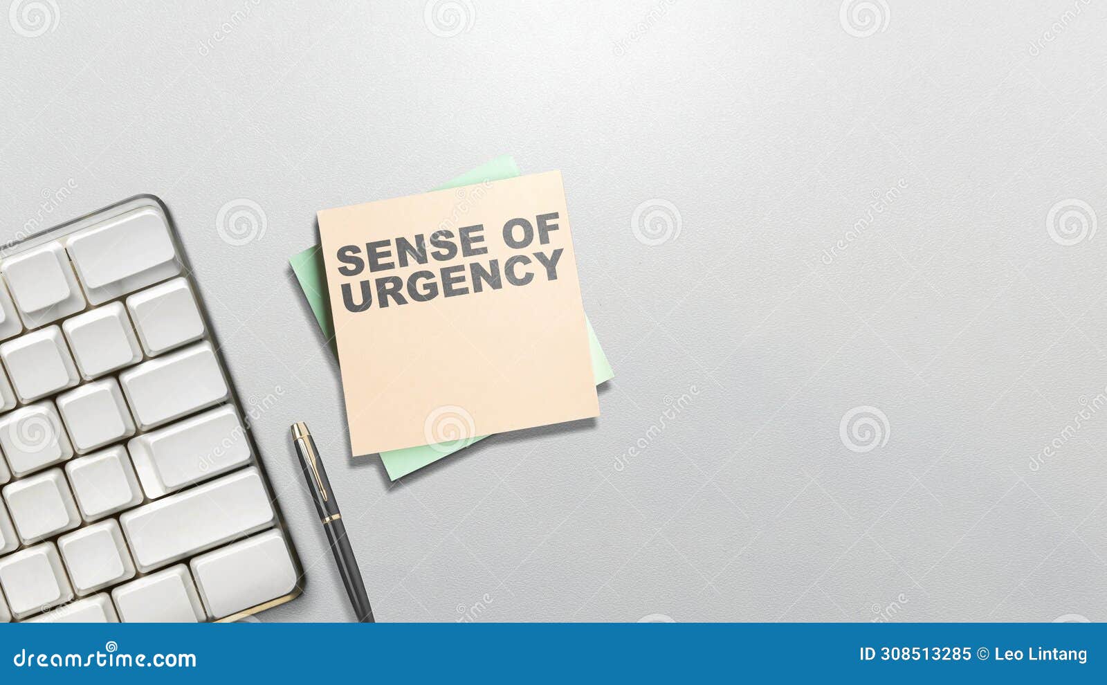 Stack of Notepaper with Sense of Urgency Text Stock Image - Image of ...