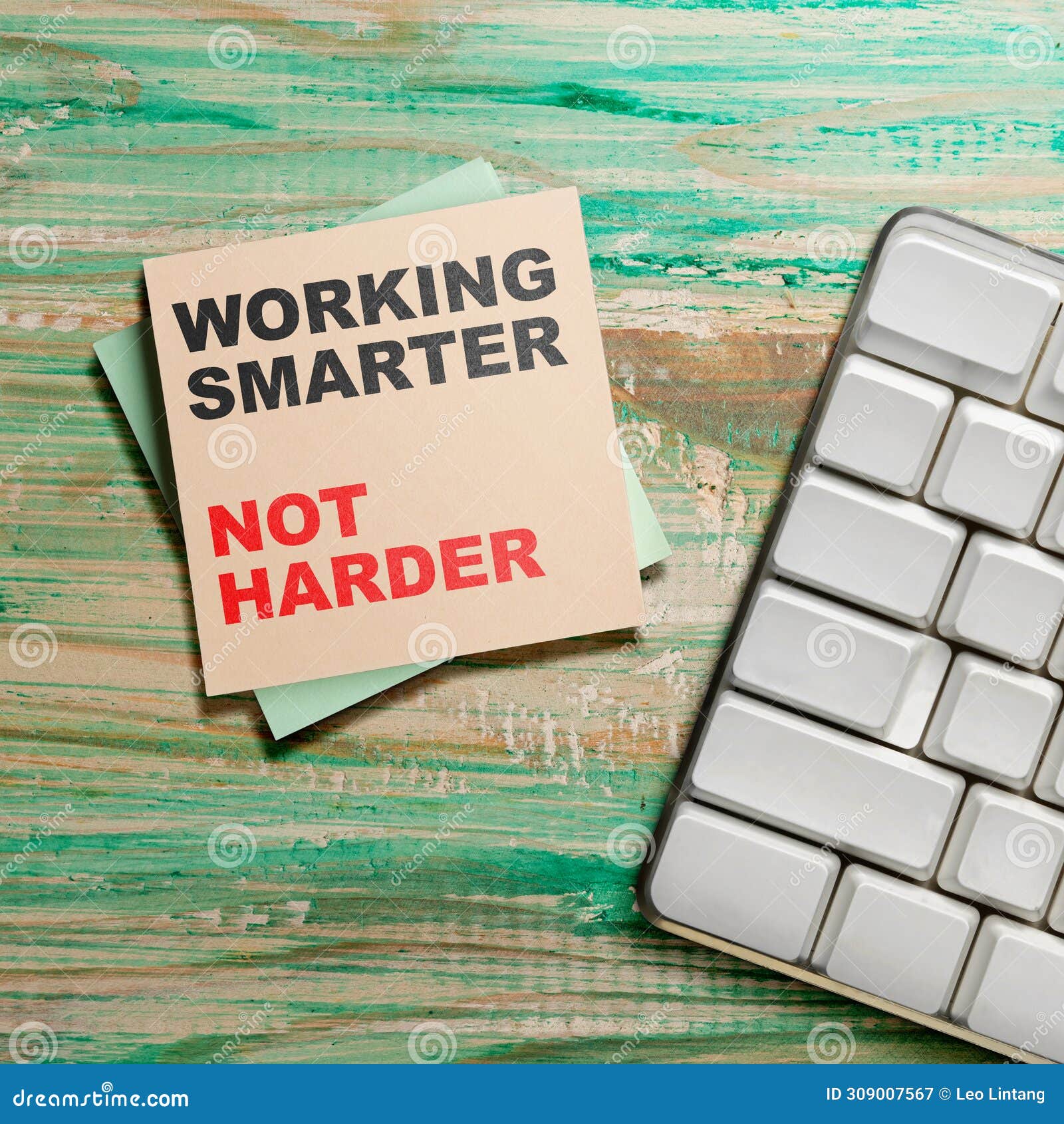 Stack of Notepaper with Working Smarter, Not Harder Text Stock Image ...