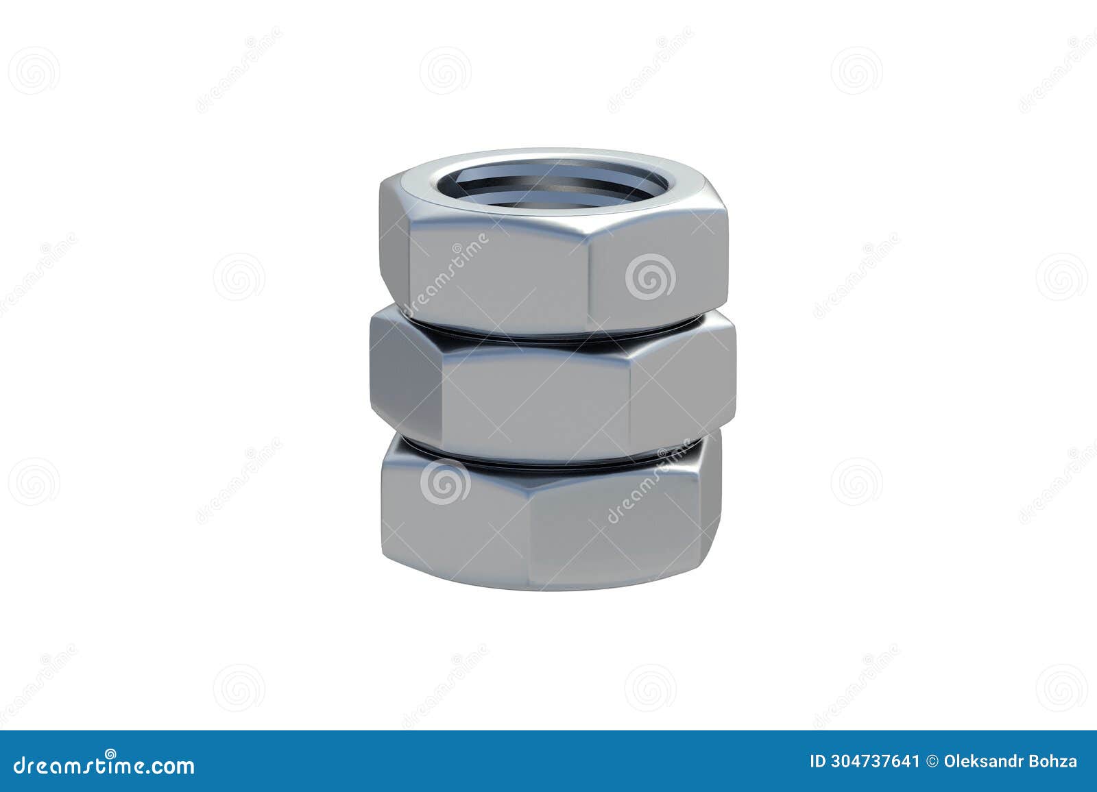 Stack of Nuts Isolated on White Background. Workshop Equipment Stock ...