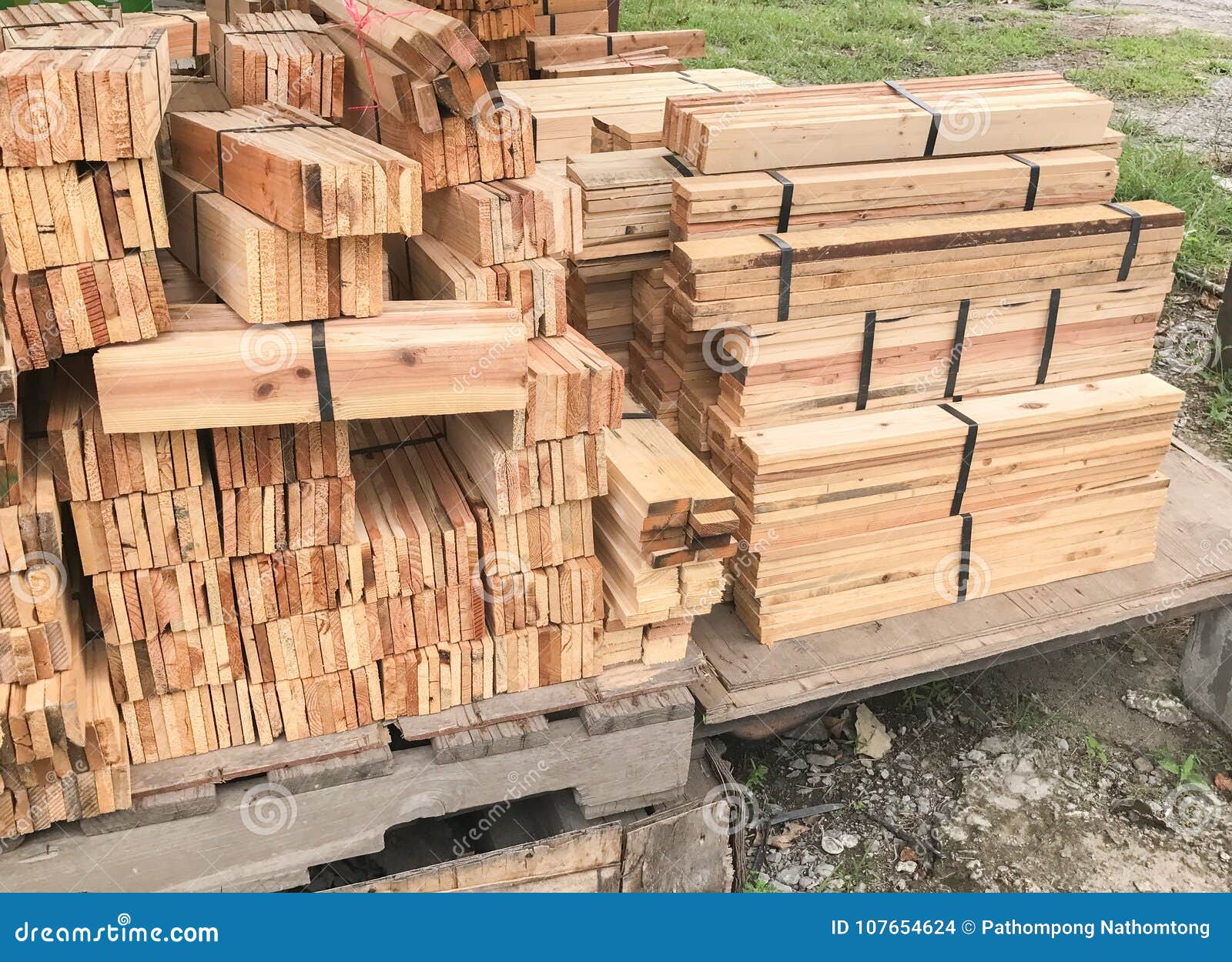 Stack of oak pallet wood stock photo. Image of parquet - 107654624