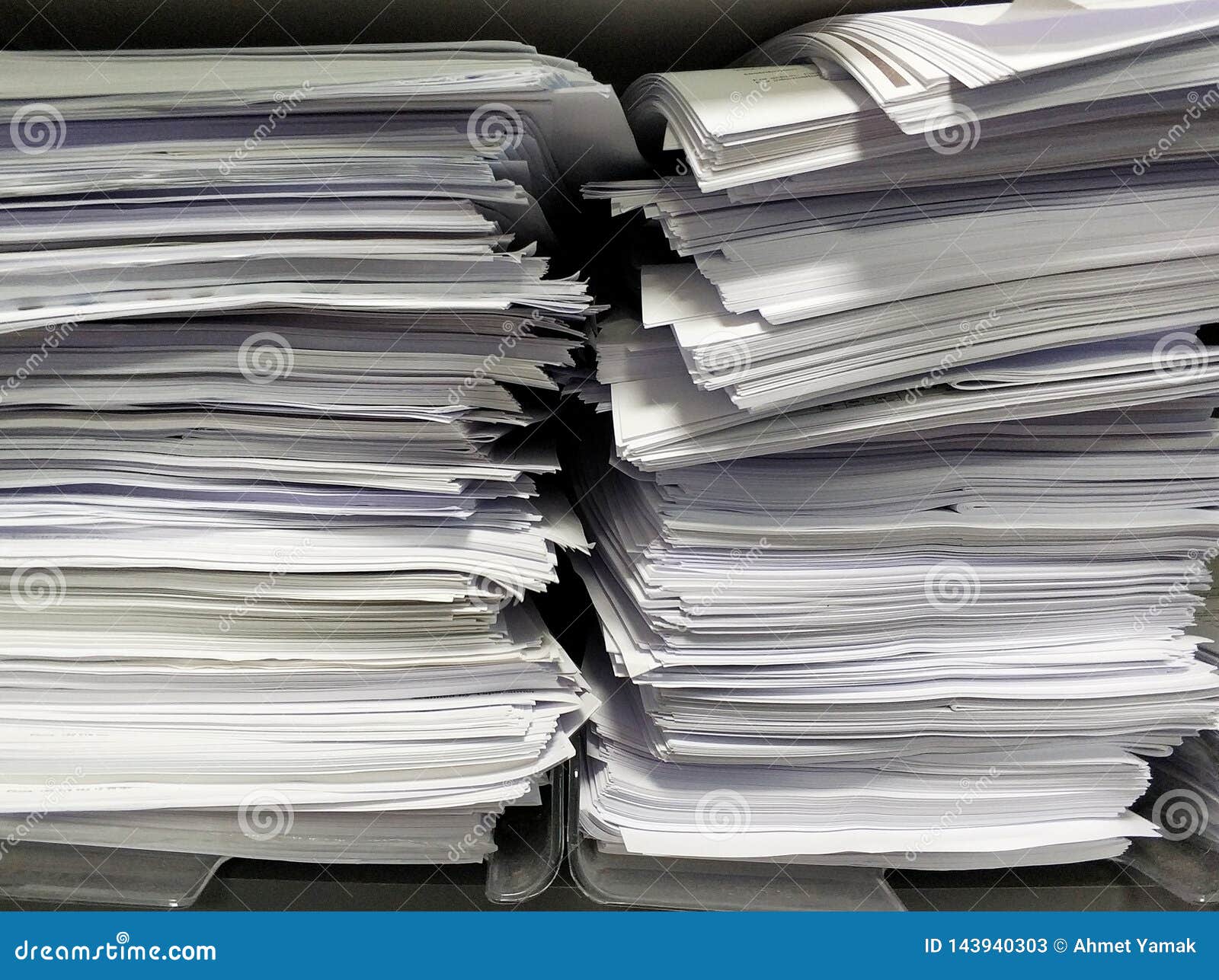 Stack of Office Document Papers Stock Image - Image of paper, stack ...
