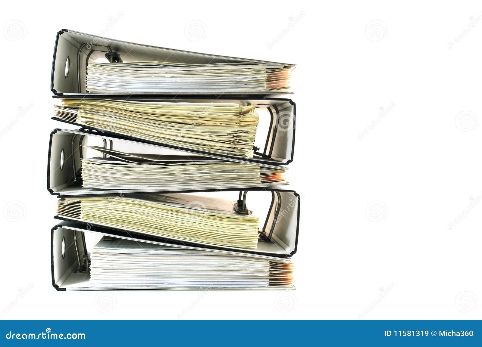 Stack of office files stock image. Image of ballpoint - 11581319