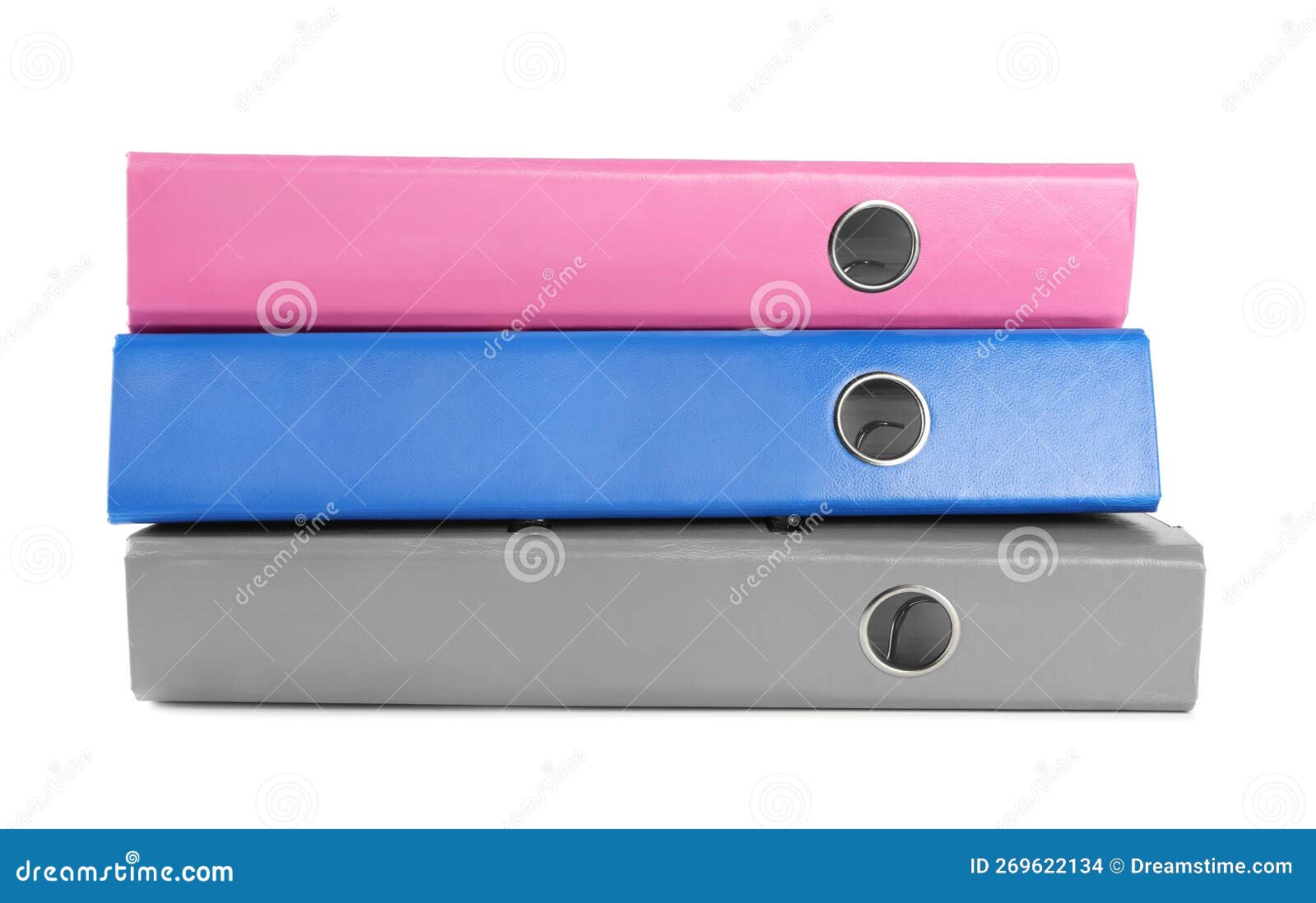 Stack of Office Folders Isolated on White Stock Photo - Image of ...