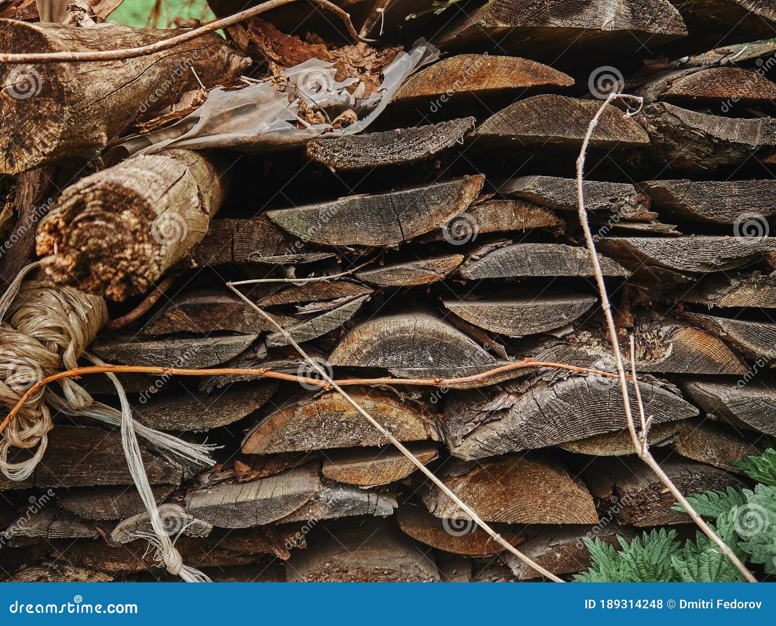 A Stack of Old Boards Lying Outdoors Near the Barn. Wood Texture Stock ...
