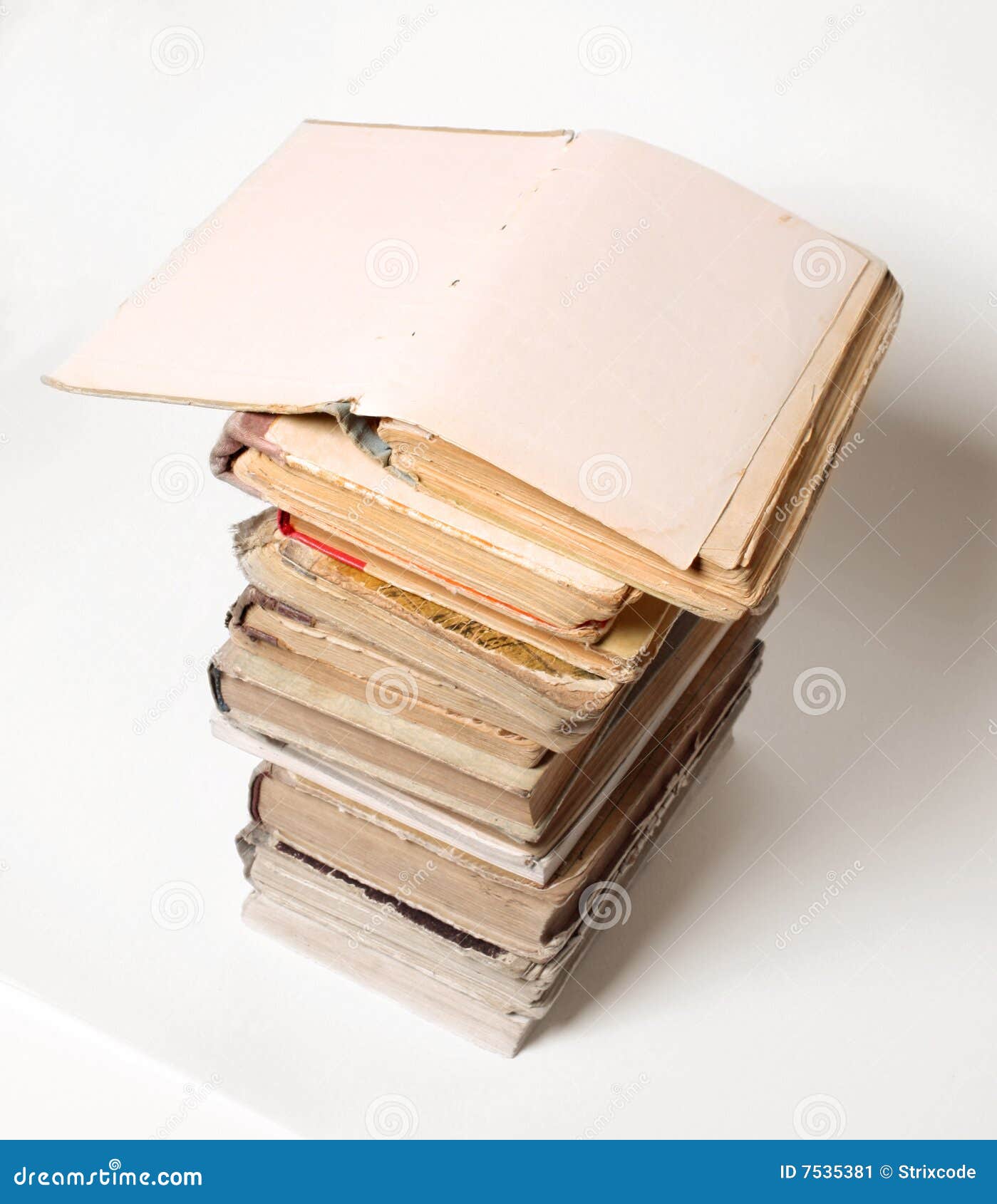 Stack of old books stock image. Image of aging, fashioned - 7535381