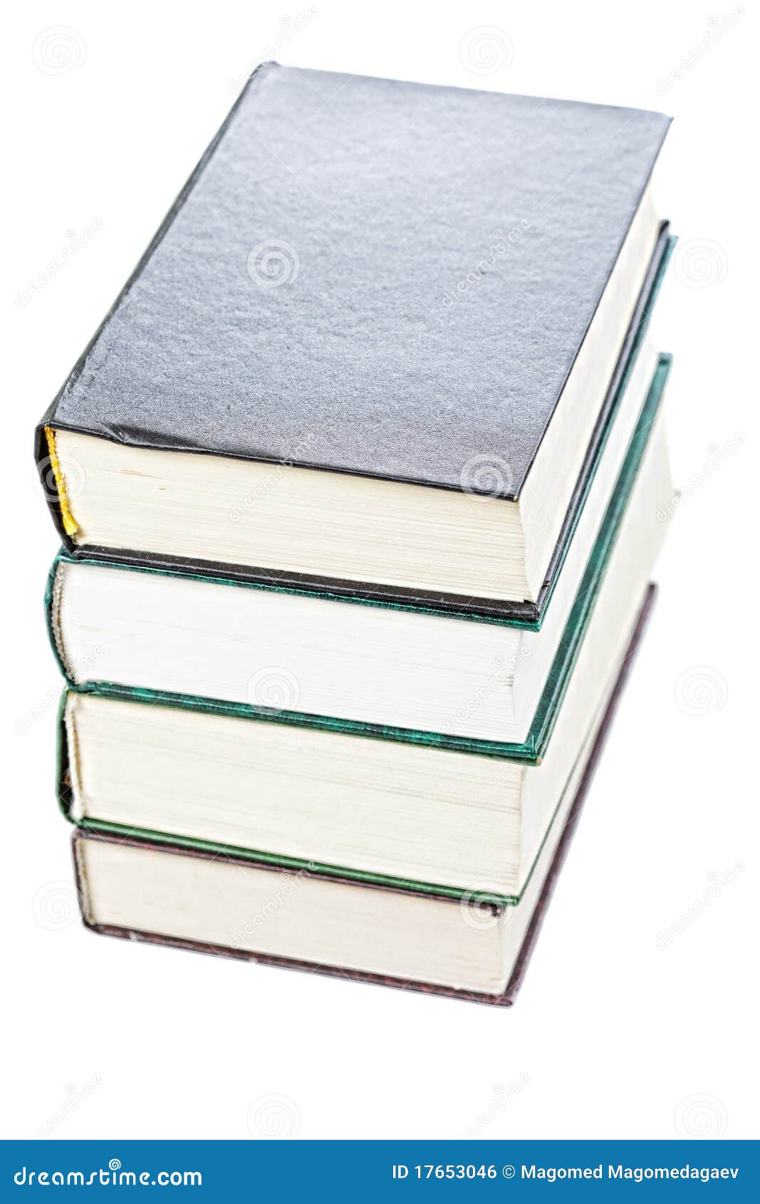 Stack of Old Books Above View Stock Photo - Image of literature ...