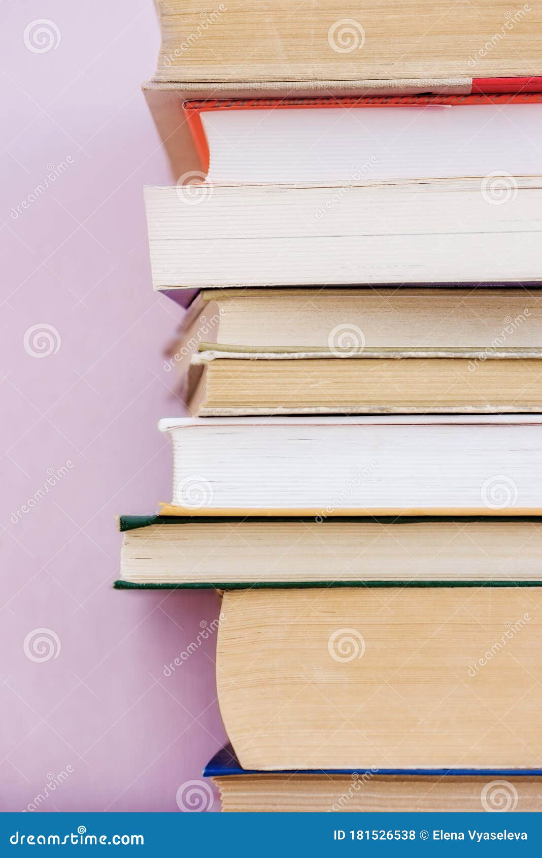 A Stack of Old Books on a Bookcase. Library, Back To School Stock Photo ...