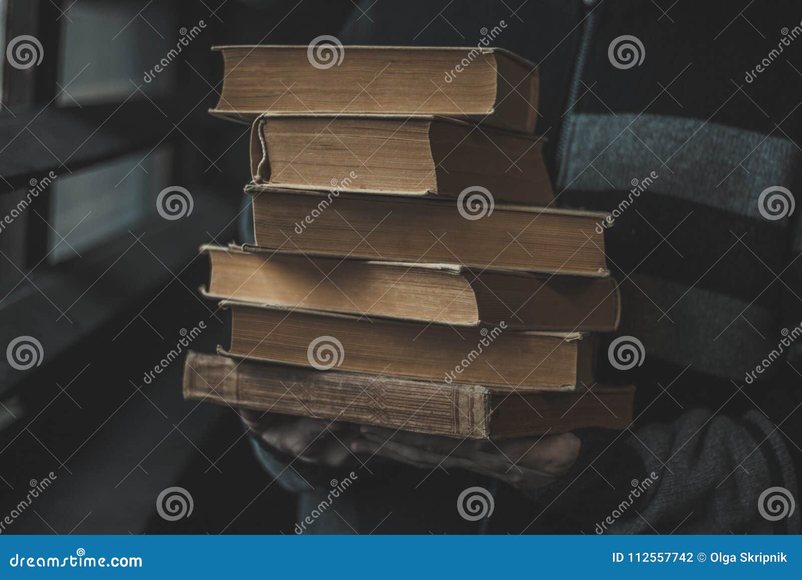 Closeup of Antique Torn Books with a Hands Stock Photo - Image of ...