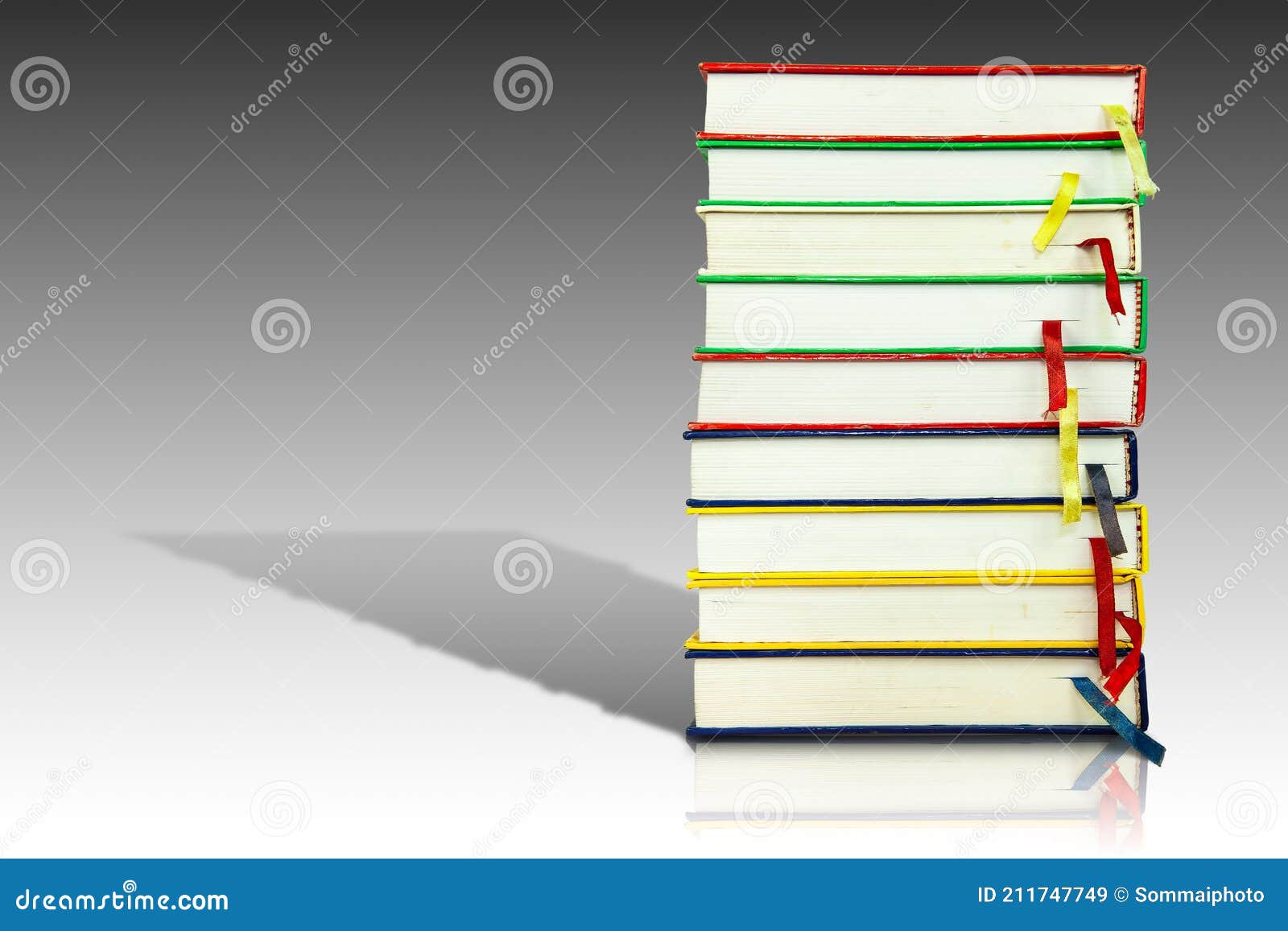 Stack of Old Books Isolated on Backgrounds Stock Image - Image of cover ...
