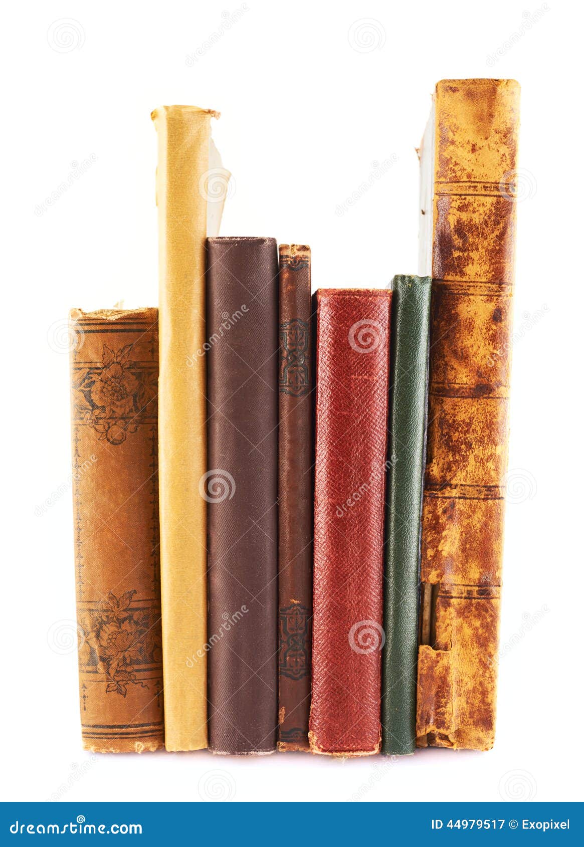 Stack of Old Books Isolated Stock Image - Image of cover, antique: 44979517