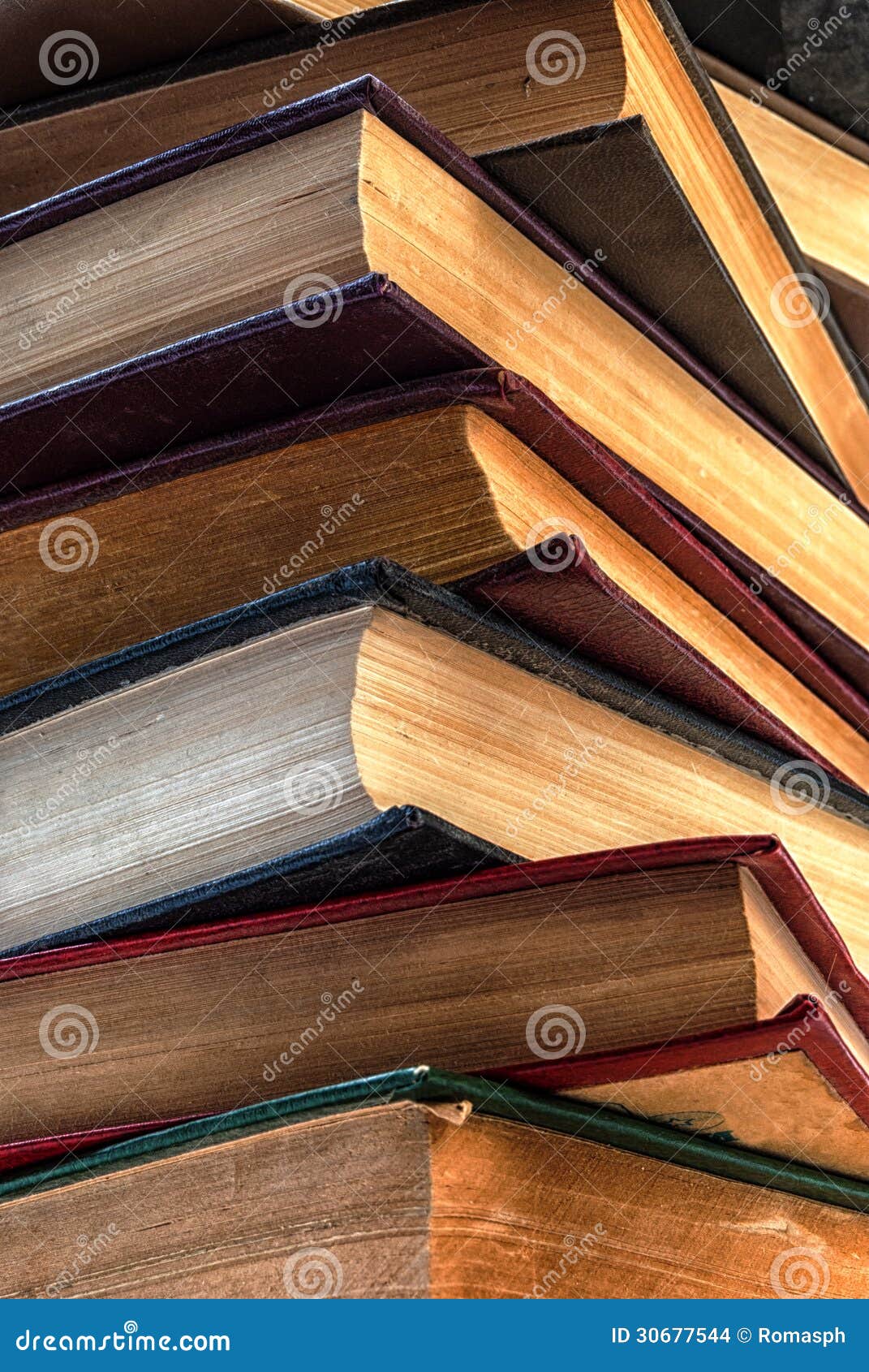 Stack of Old Books Isolated on White Stock Photo - Image of learning ...