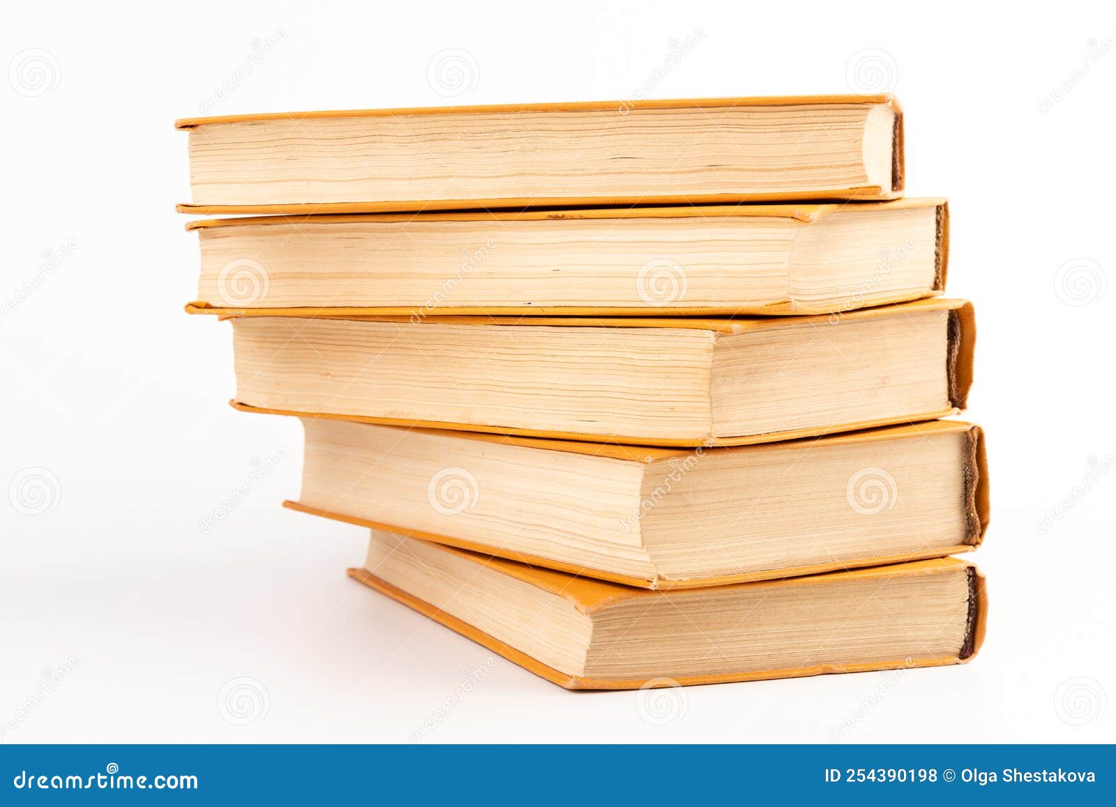 Stack of Old Books on Light Background. Book Pile Stock Photo - Image ...