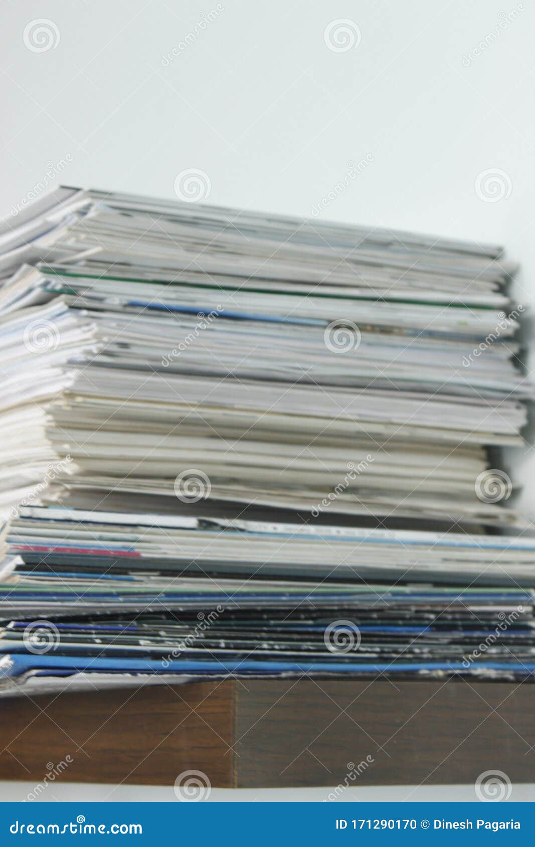 Stack of Old Books and Magazines on a Table- Close Up Stock Photo ...