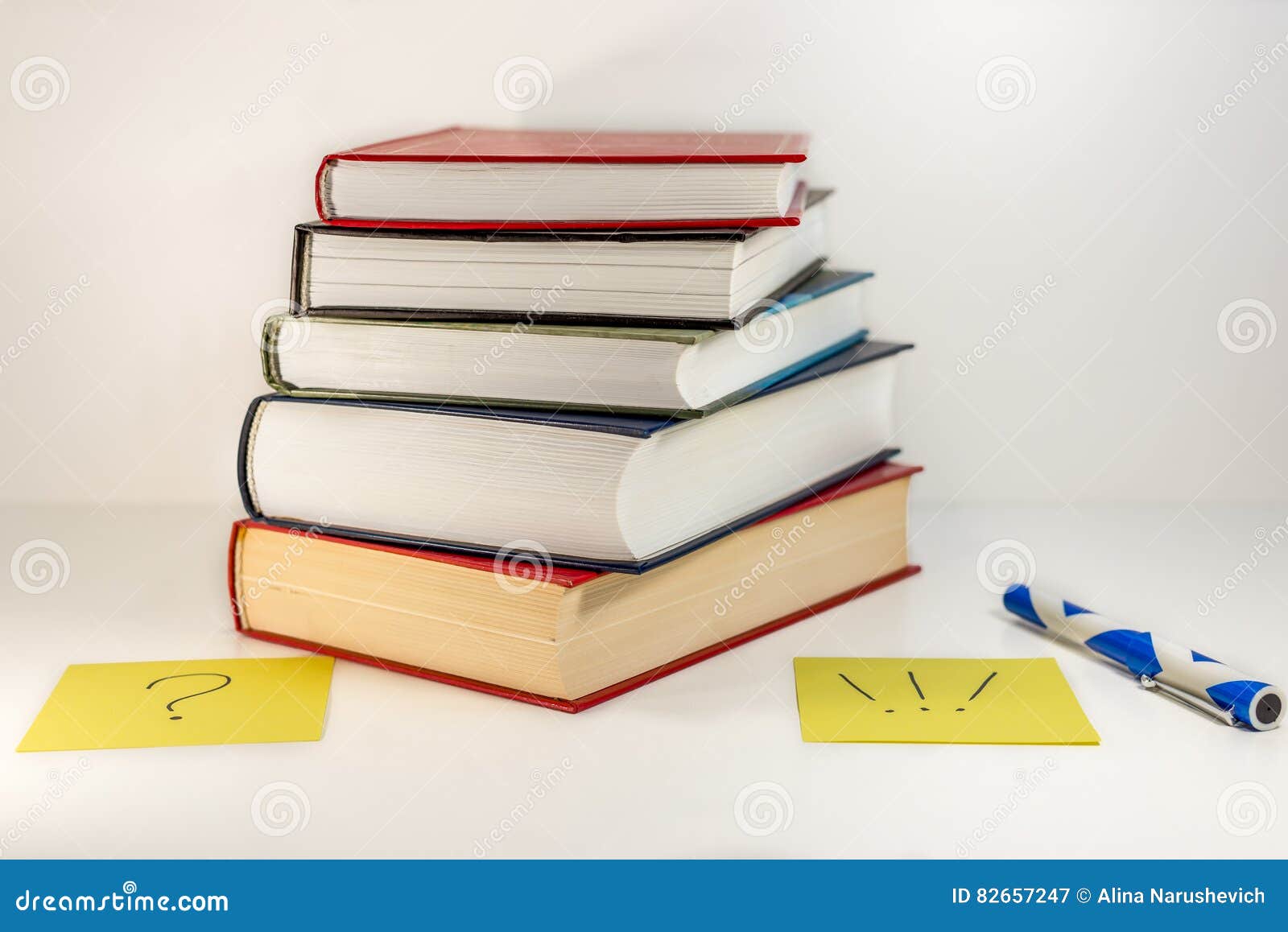 Stack of Old Books - Question and Answer Stock Image - Image of book ...