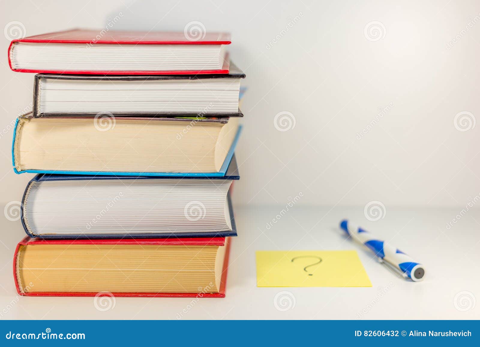 Stack of Old Books - Question - Stock Photo - Image of reading, pile ...