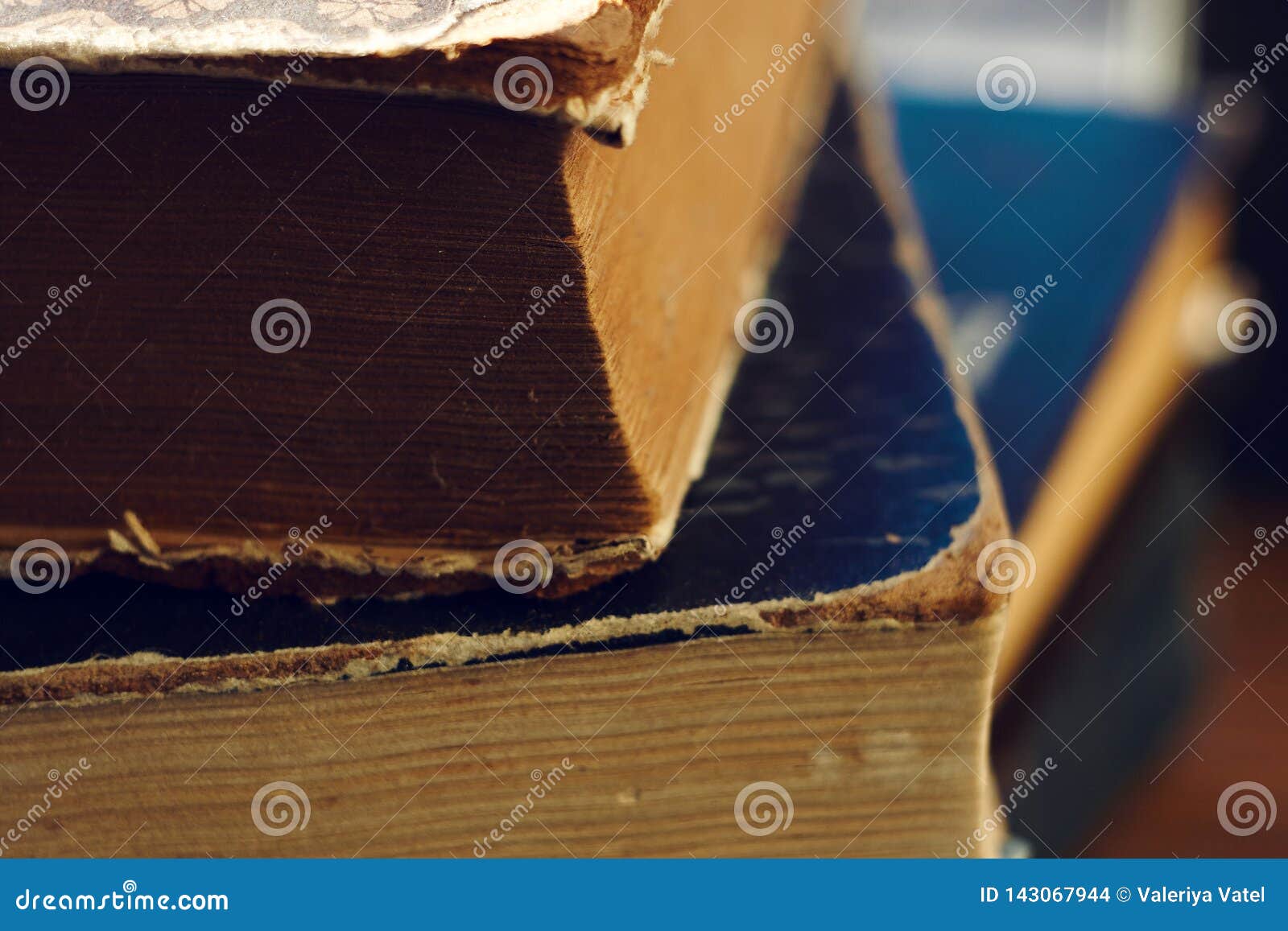 A Stack of Old Books with Torn Covers Stock Photo - Image of ...