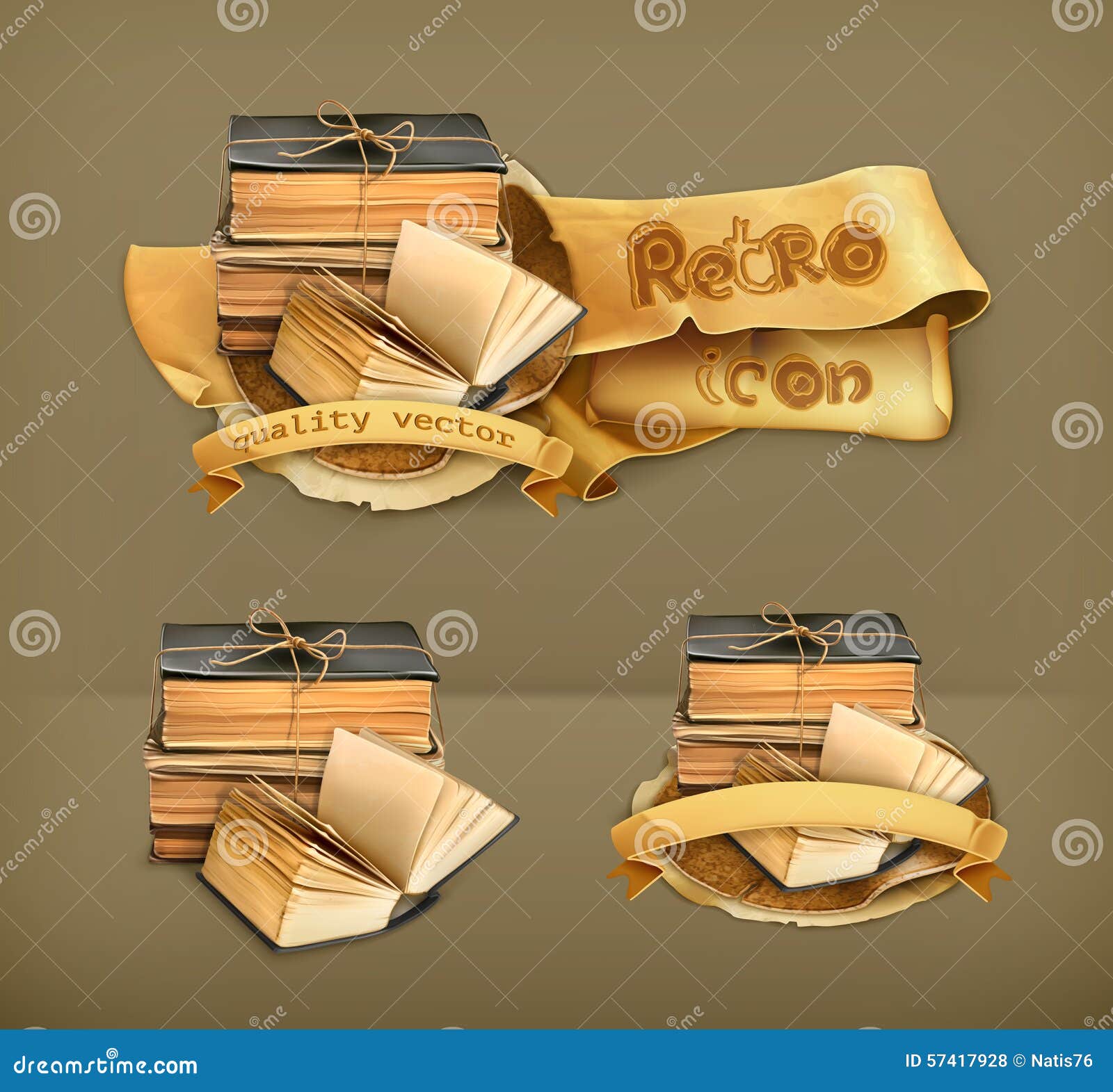 Stack of old books stock vector. Illustration of black - 57417928