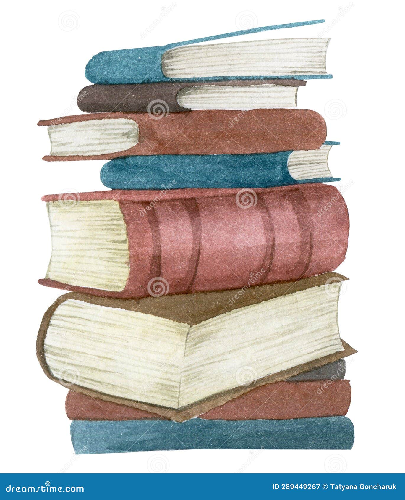Stack of Old Books. Vintage Illustration Stock Illustration ...