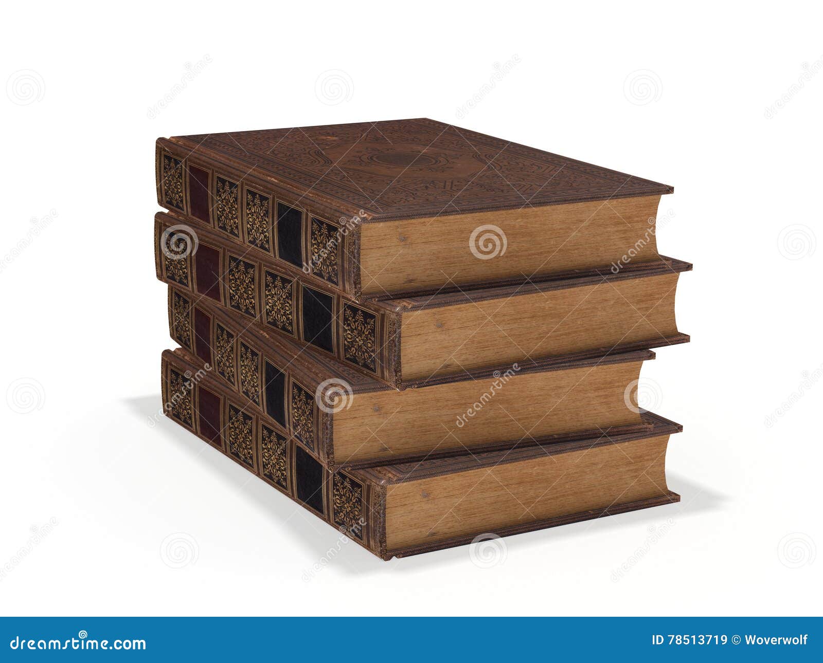 Stack of old books stock illustration. Illustration of background ...