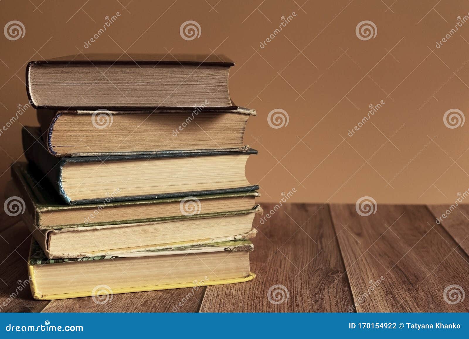A Stack of Old Books with Yellow Pages. Book Binding. Knowledge and ...