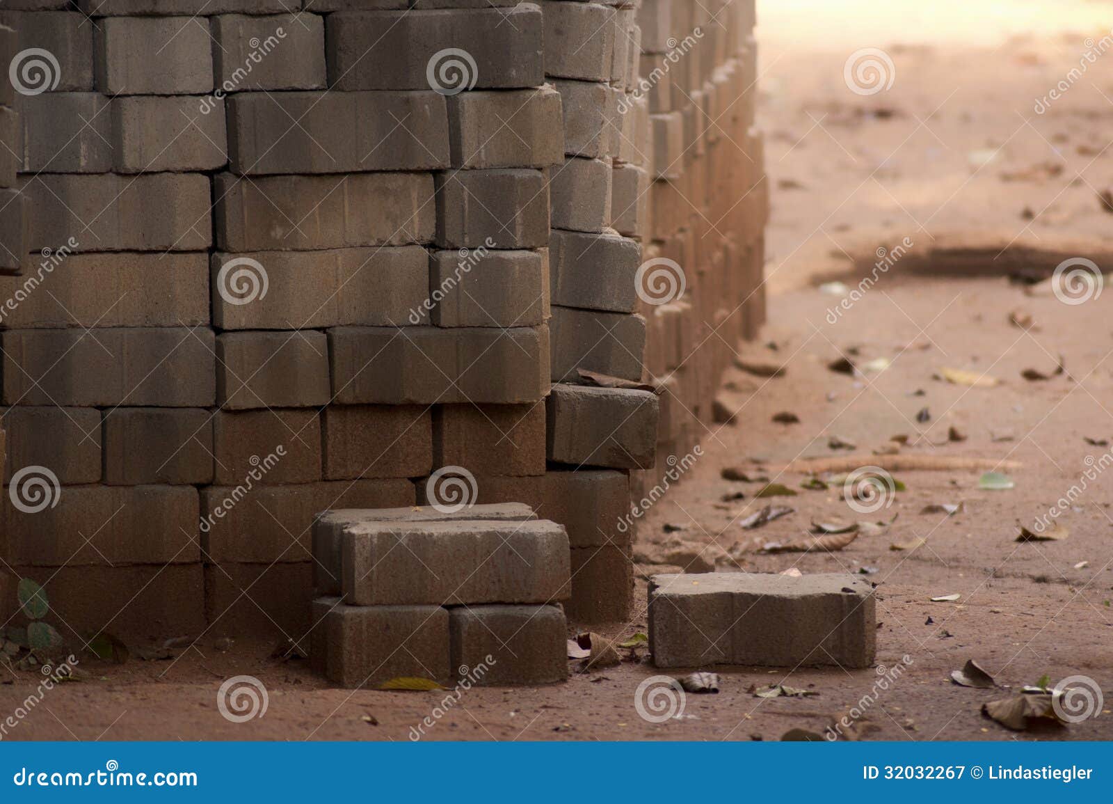 Stack of old bricks stock image. Image of piled, loose - 32032267
