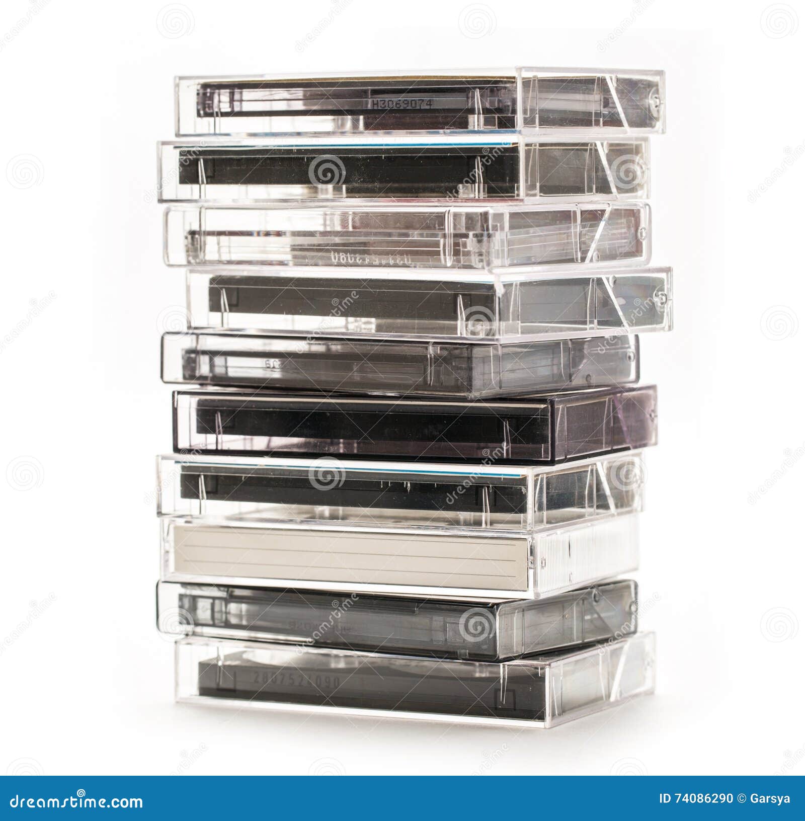 Stack of old cassettes stock photo. Image of electronics - 74086290