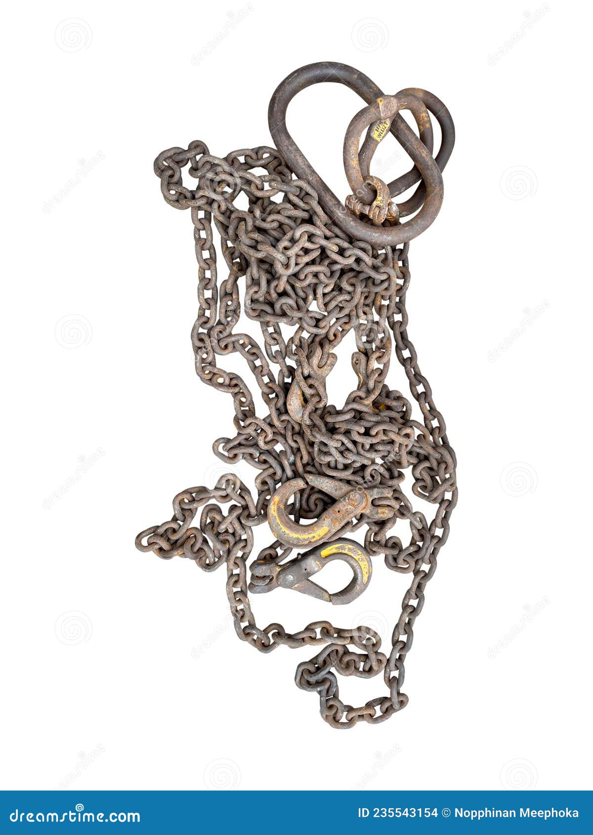 Stack Old Chain Vintage Detail Rustic Chains Closeup Texture Stock ...