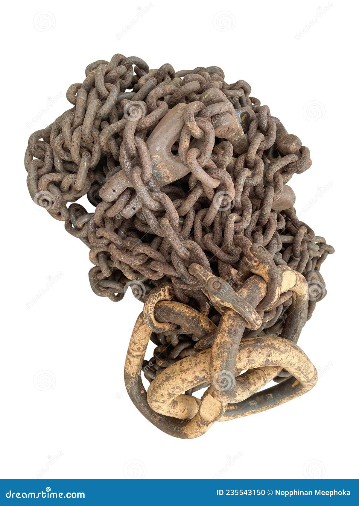 Stack Old Chain Vintage Detail Rustic Chains Closeup Texture Stock ...