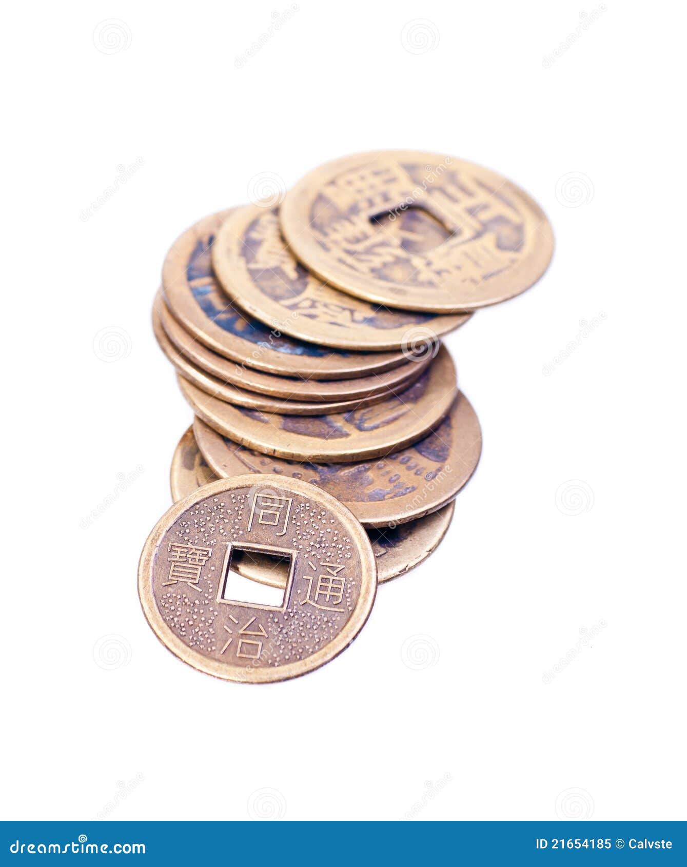 A Stack of Old Chinese Coins Stock Image - Image of chinese, cultural ...