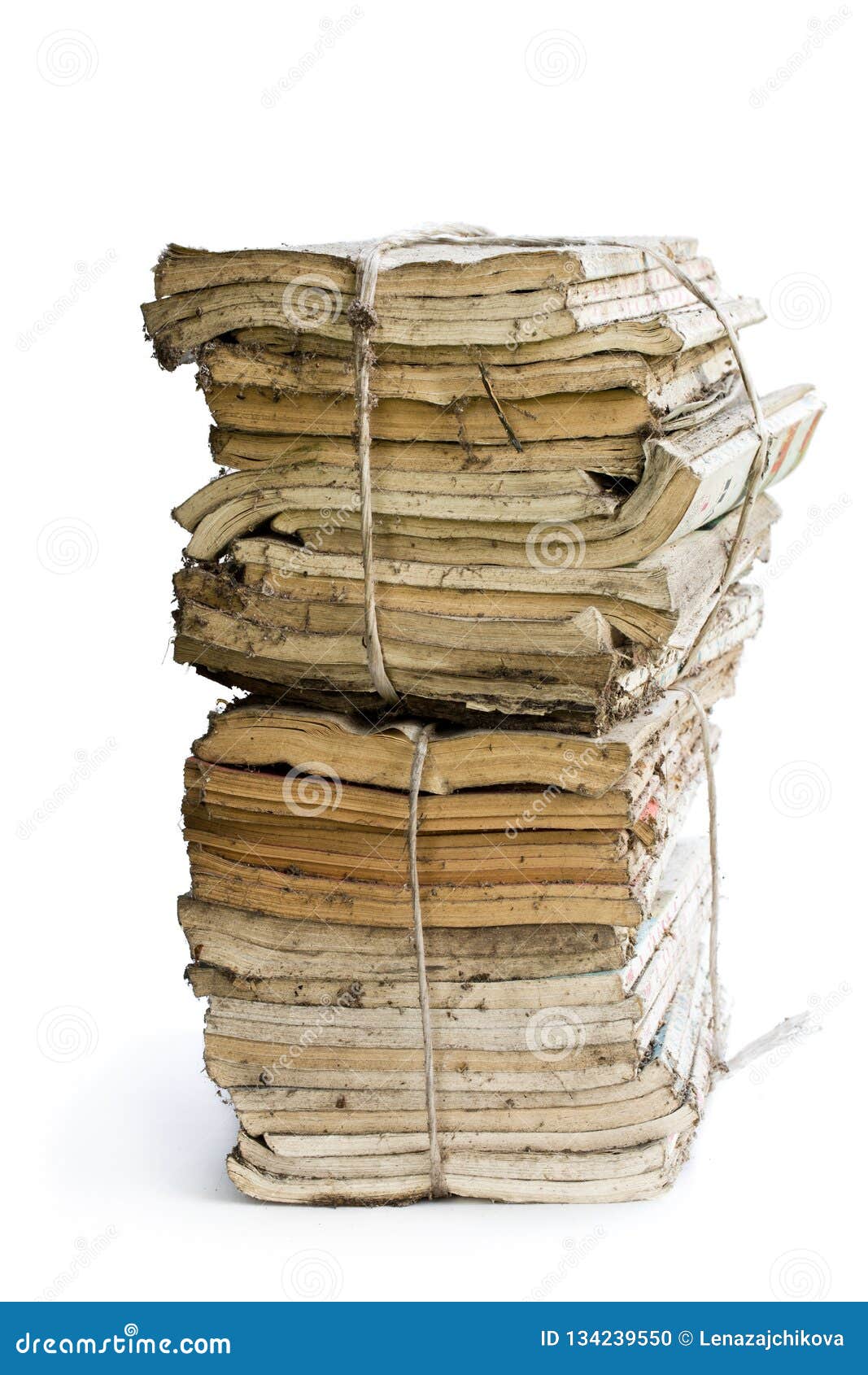 Stack of Old and Dusty Magazines on White Stock Photo - Image of book ...