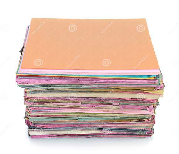 Stack of old files folder stock photo. Image of portfolio - 21728180