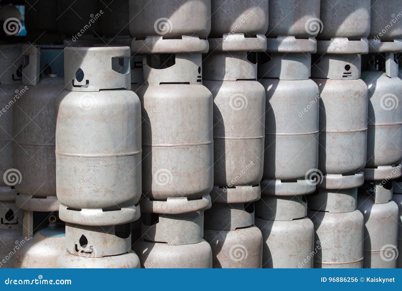 Stack of Old Gas Containers, Gas Tank Cylinder Balloon Recycle Stock ...