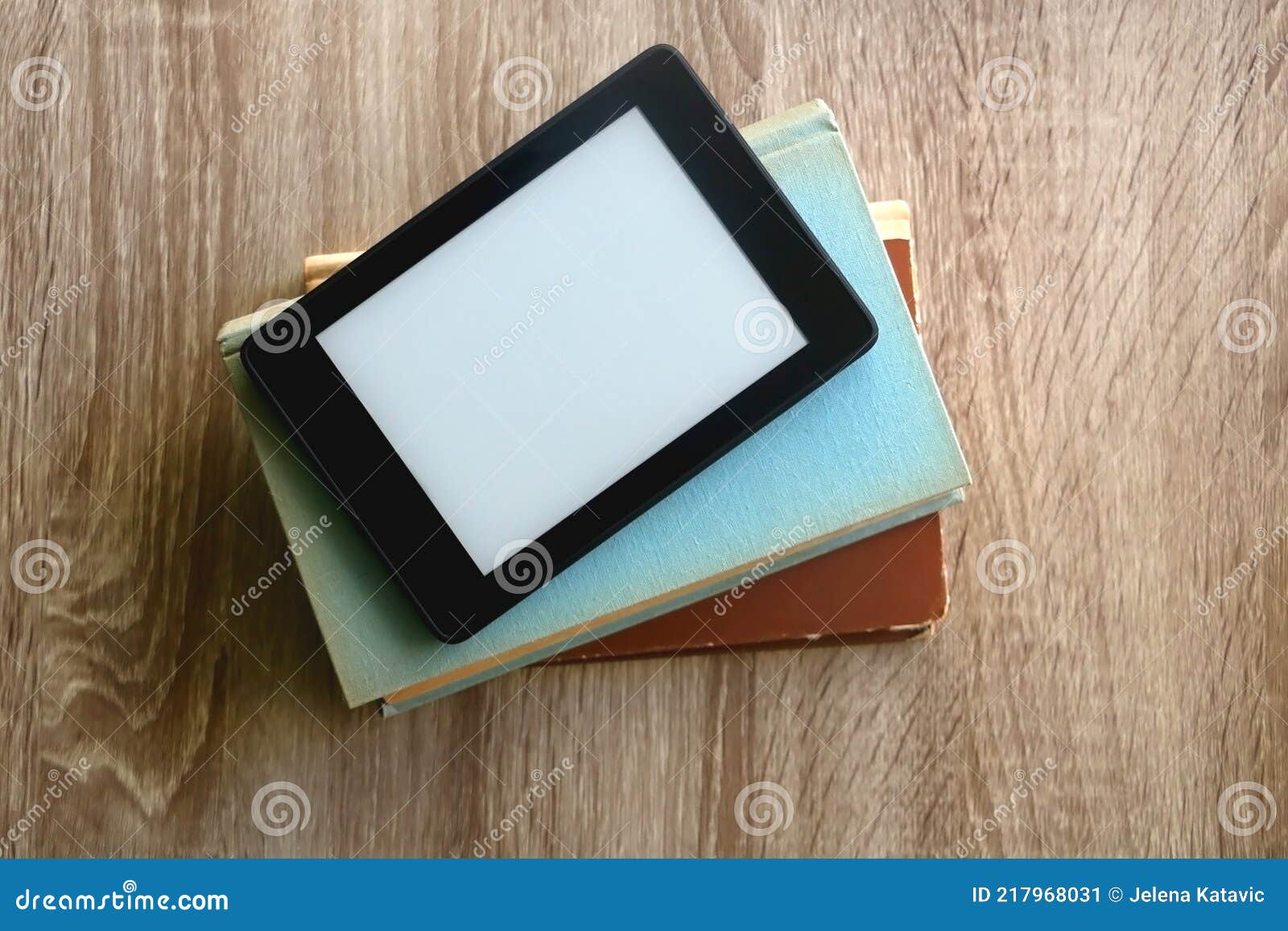 Books and Tablet stock image. Image of modern, paper - 217968031