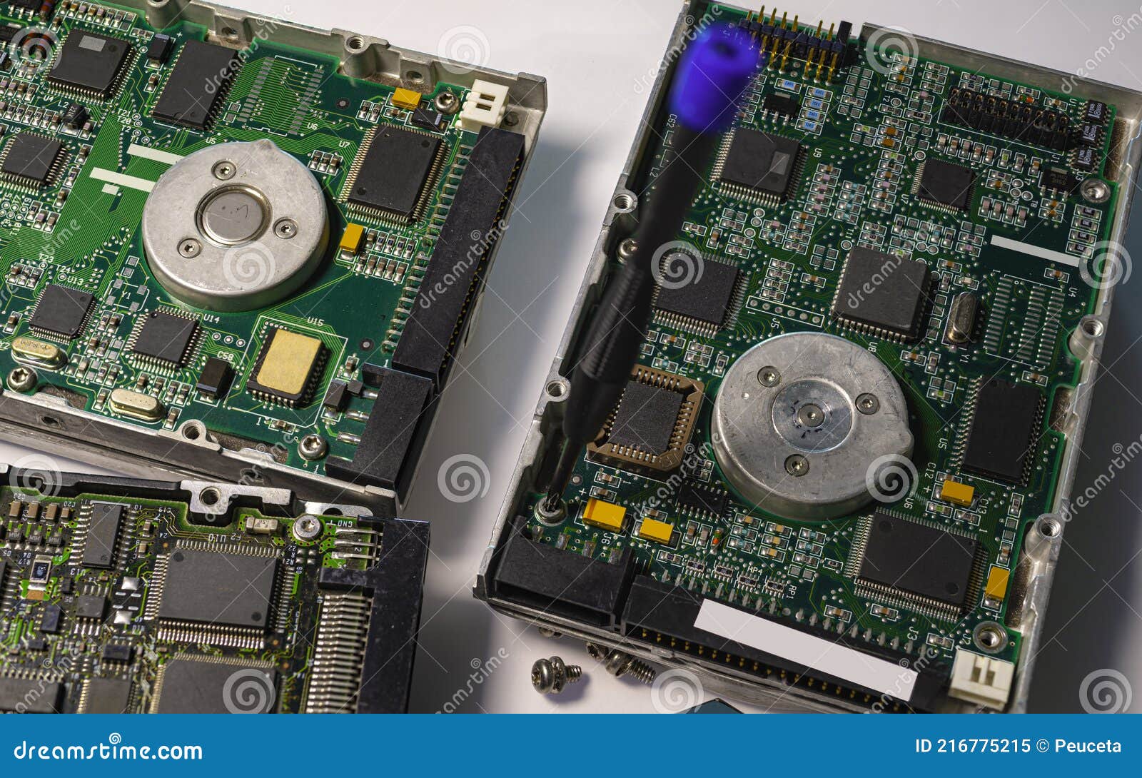 Stack of Old HDDs Hard Disk Drives Stock Image - Image of copy ...