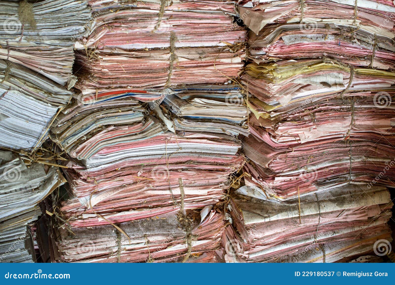 Stack of Old Invoice Documents in the Archive Stock Image - Image of ...