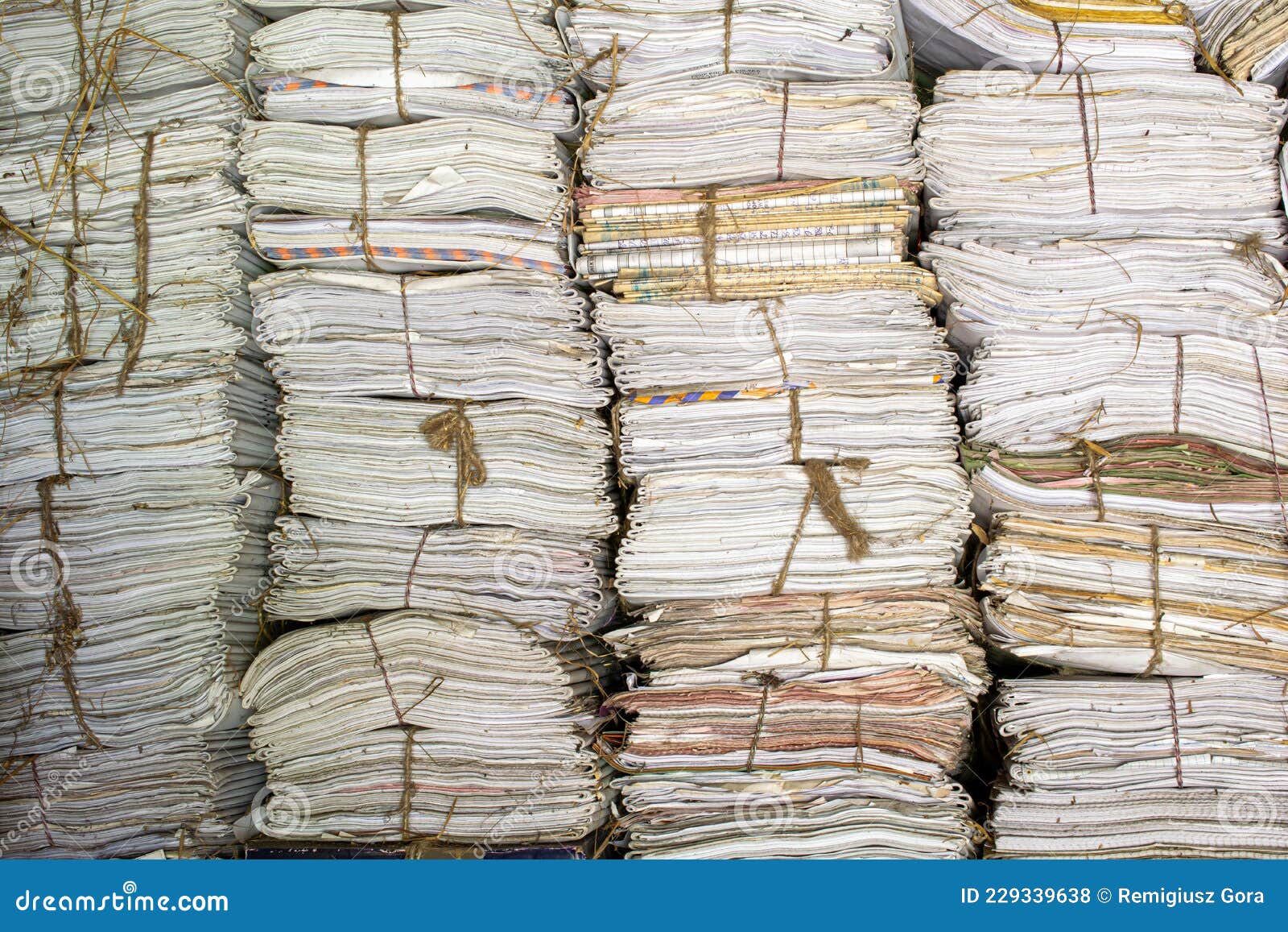 Stack of Old Invoice Documents in the Archive Stock Photo - Image of ...