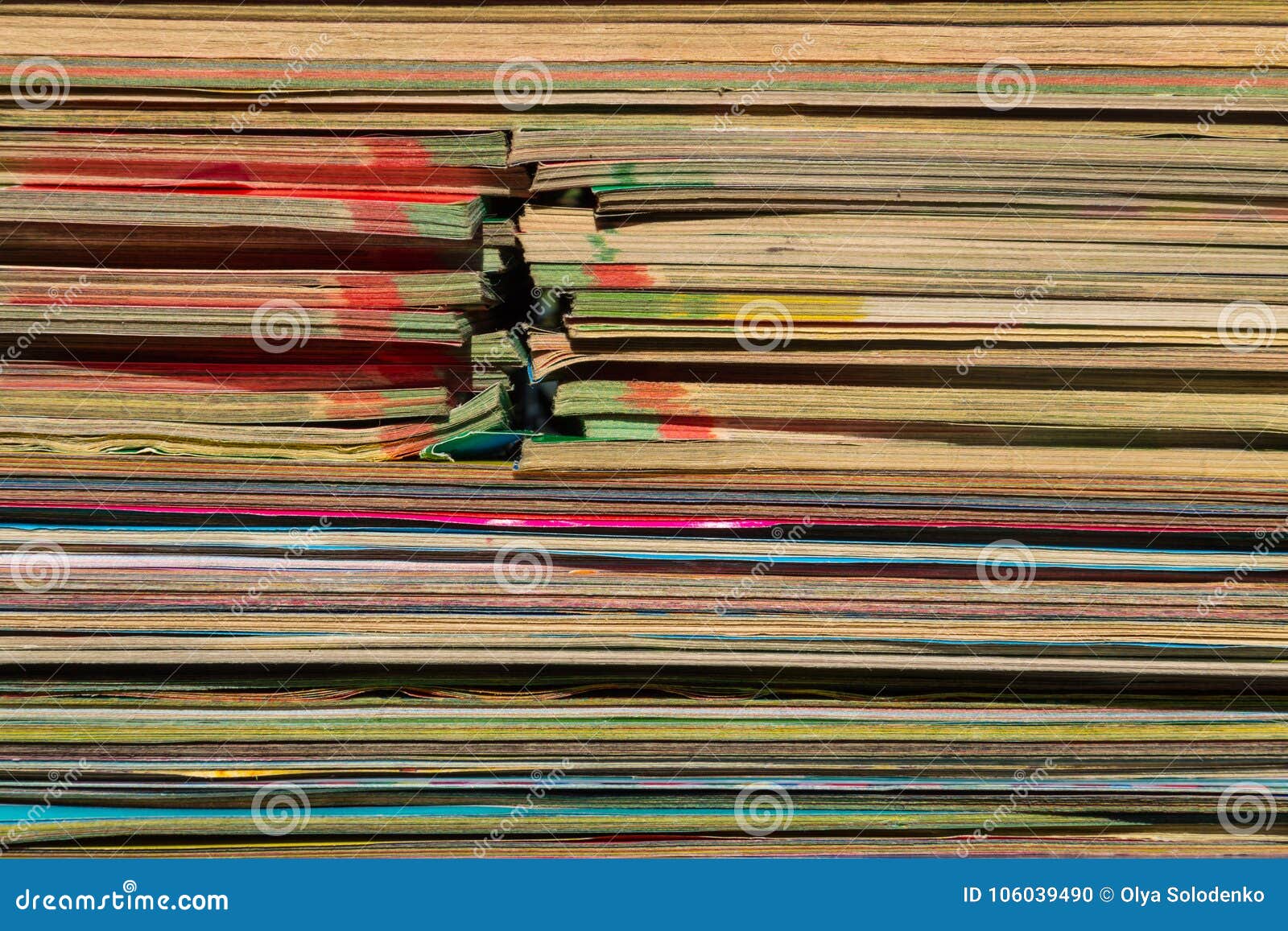 Stack of Old Journals for Background Stock Photo - Image of archival ...