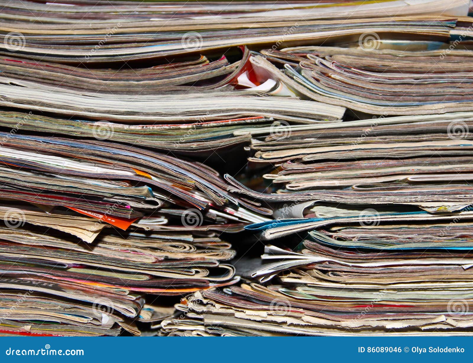 Stack of Old Journals for Background Stock Photo - Image of library ...