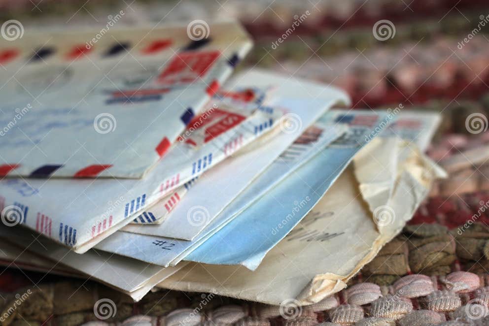 Stack of Old Letters stock photo. Image of mail, stamps - 15537734