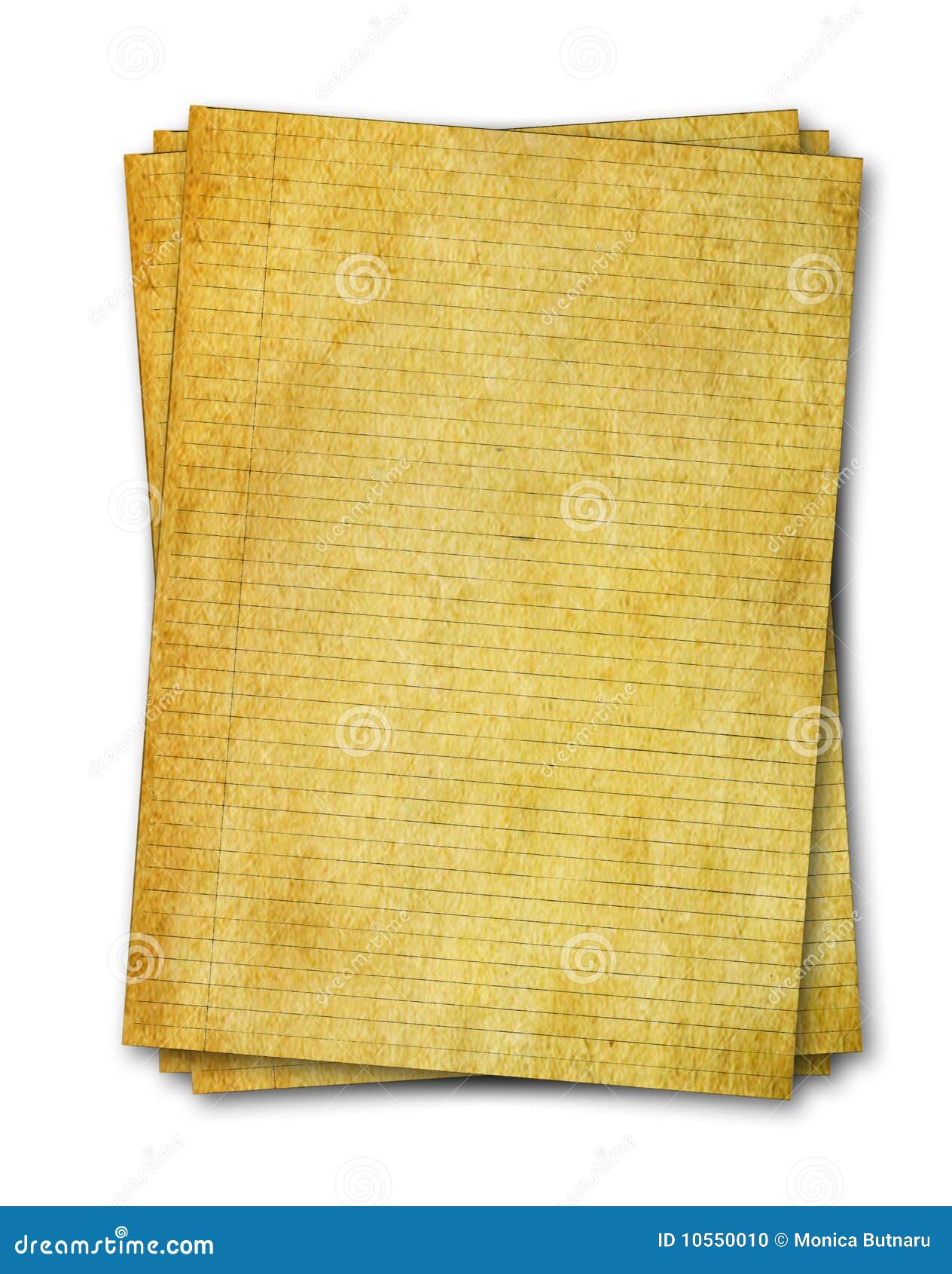 Stack of Old Lined Grungy Papers Stock Photo - Image of grungy, list ...