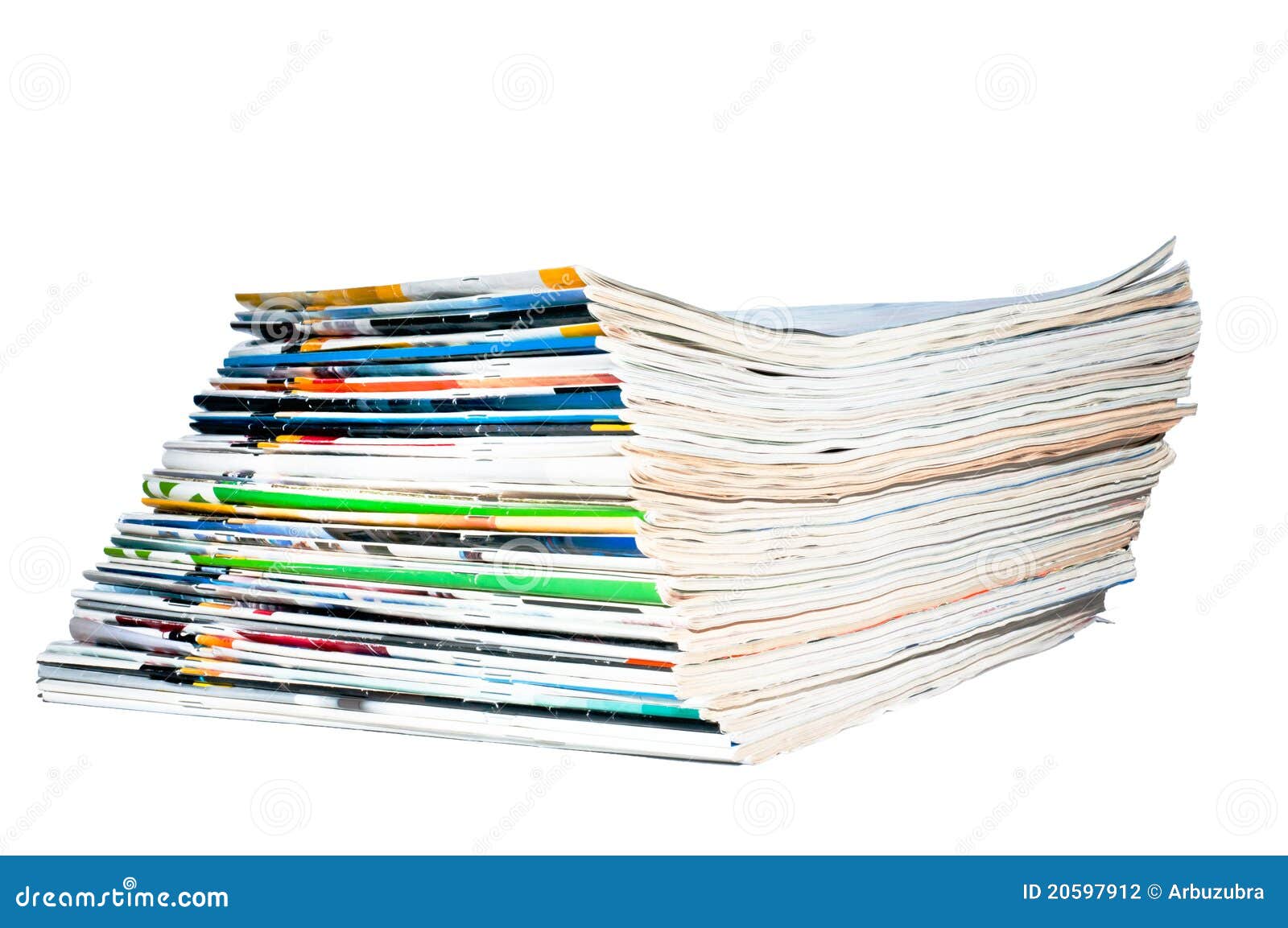 The stack of old magazines stock photo. Image of color - 20597912