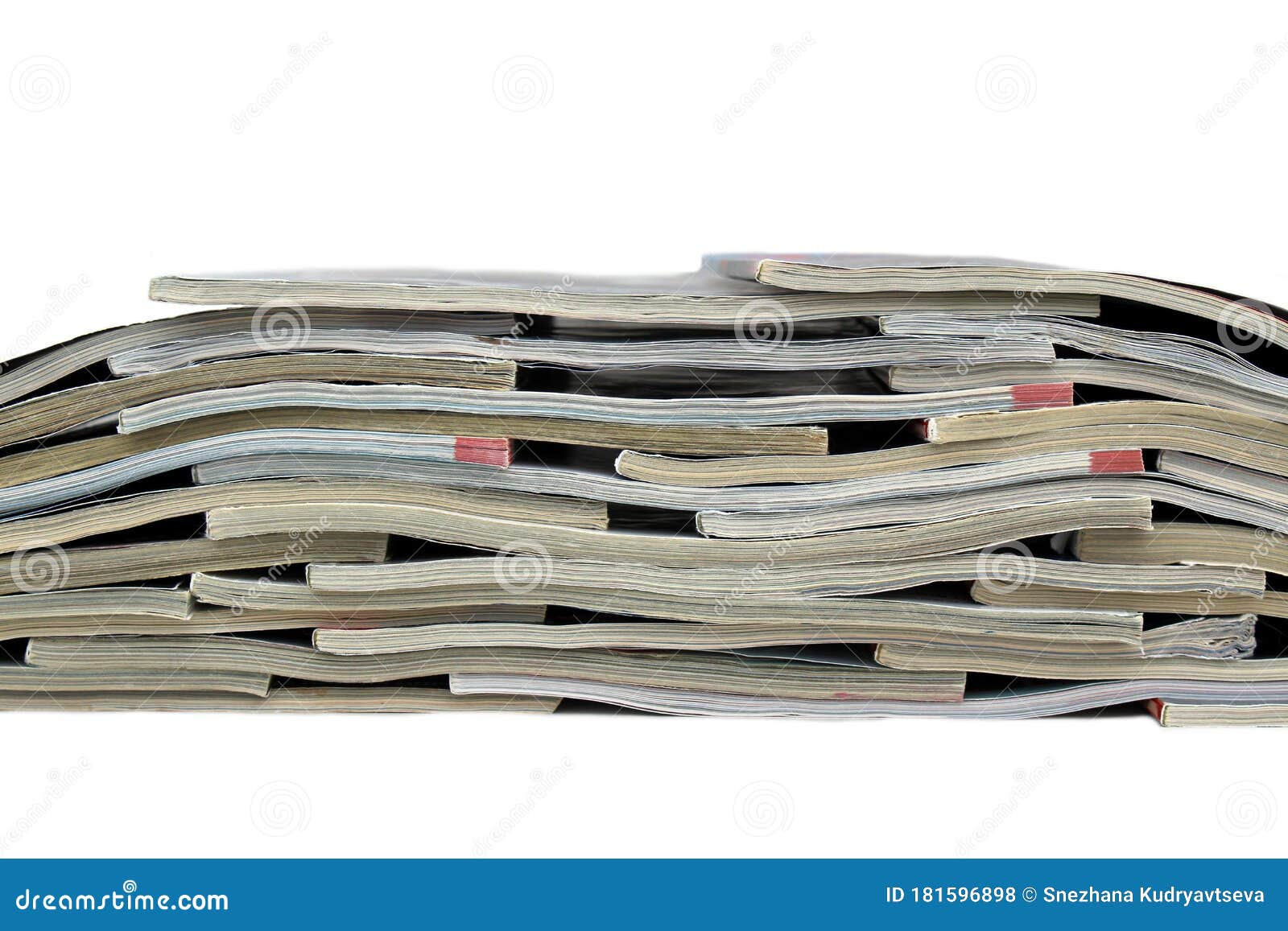 A Stack of Old Magazines in Disordered Condition Stock Photo - Image of ...