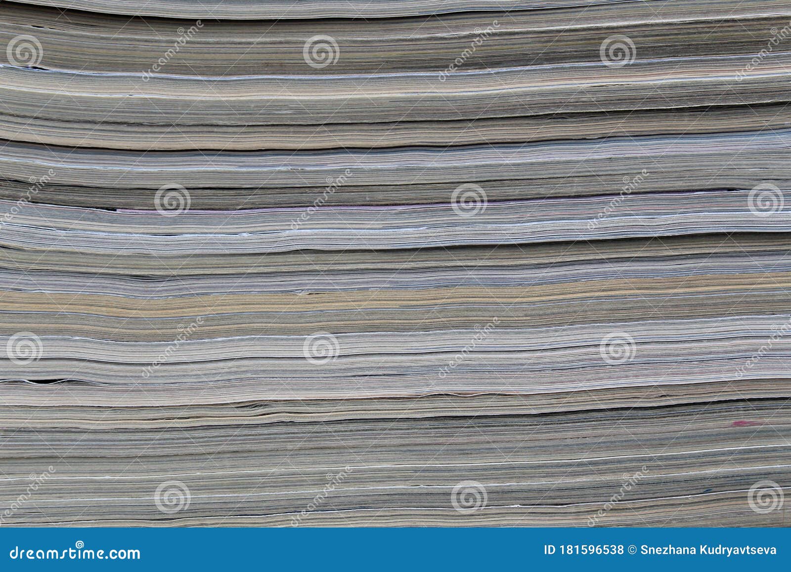Stack of Old Magazines Folded in the Form of Texture Stock Photo ...