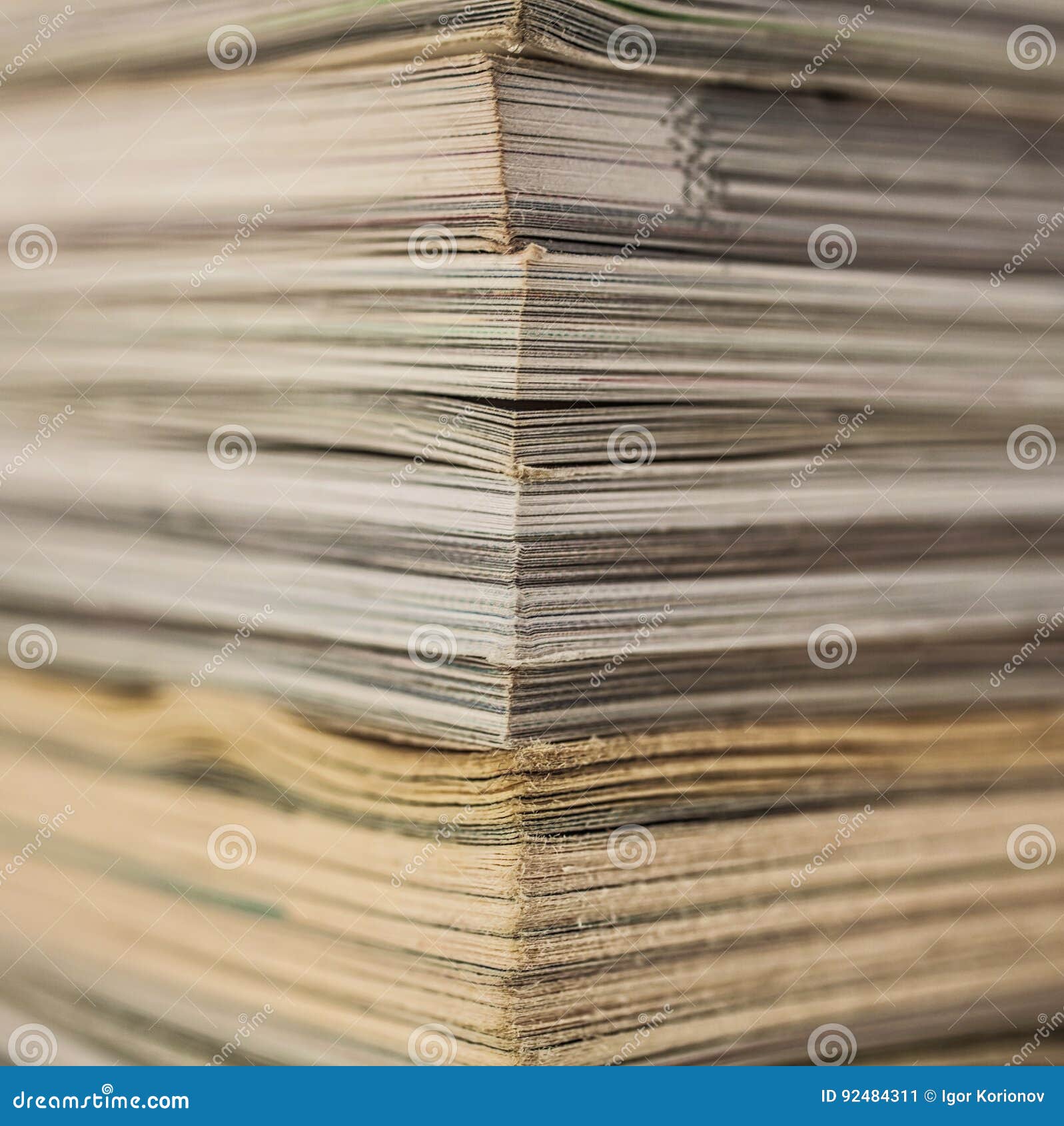 Stack of Old Magazines Macro Stock Image - Image of publication ...