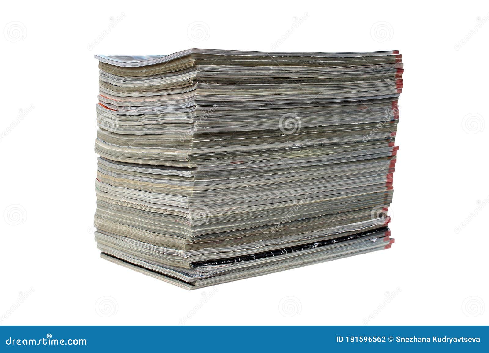 Stack of Old Magazines Stacked in Gray Stock Photo - Image of print ...